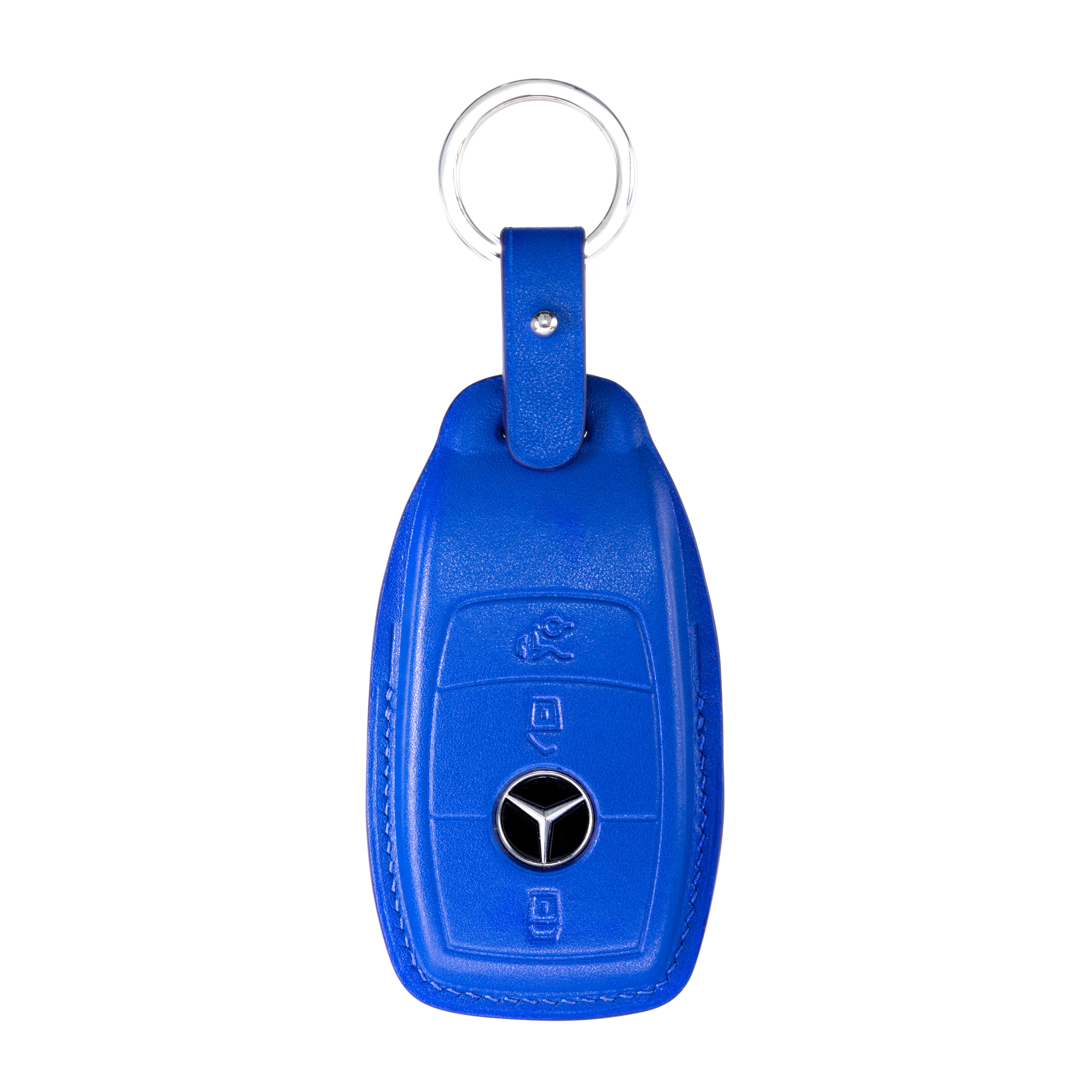 Mercedes E Class Key Fob Cover in Electric Blue Nappa – Solitaire Official