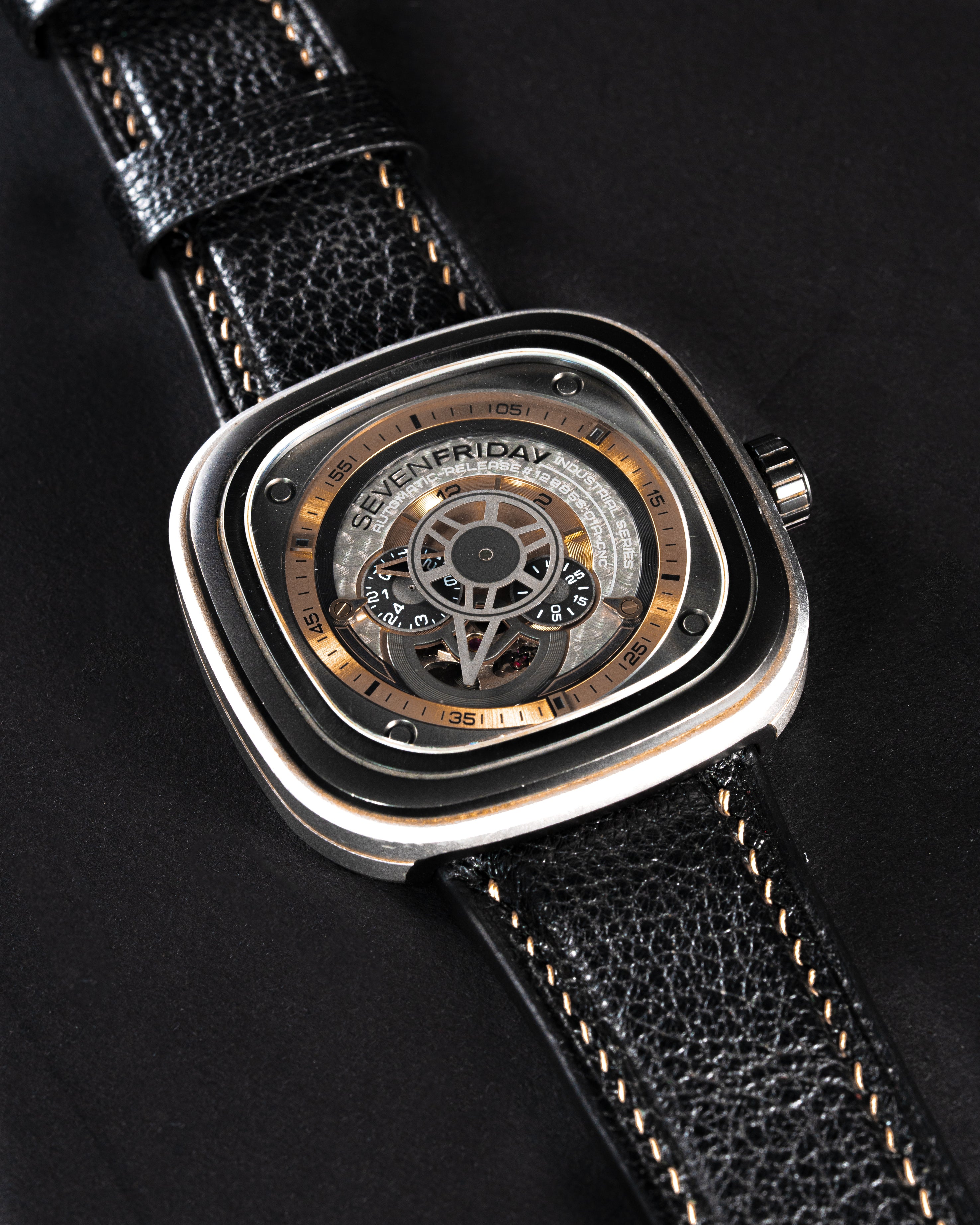 Bespoke Watch Strap in Black Chevre – Solitaire Official