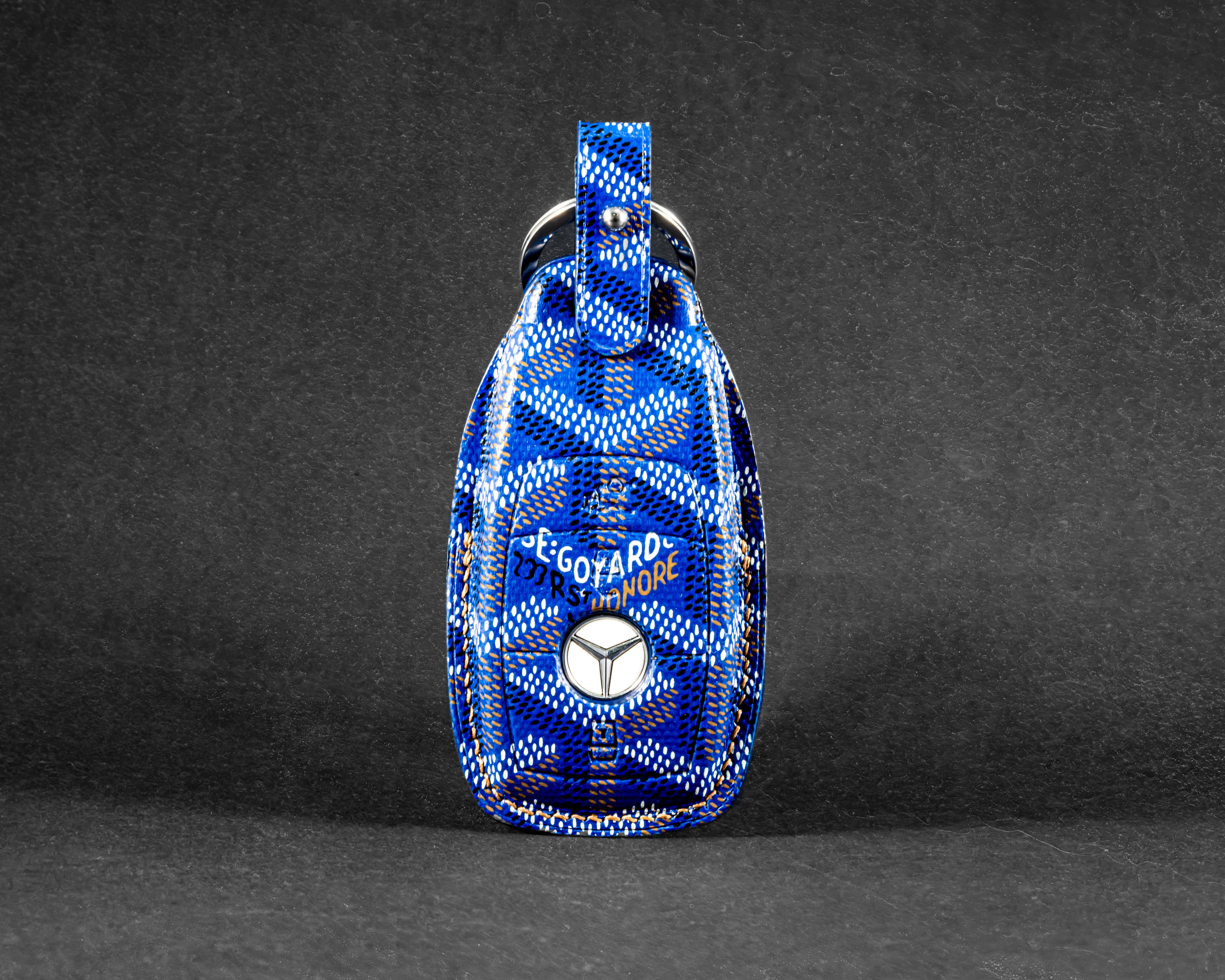 Bespoke Key Fob Cover in Blue Goyard – Solitaire Official