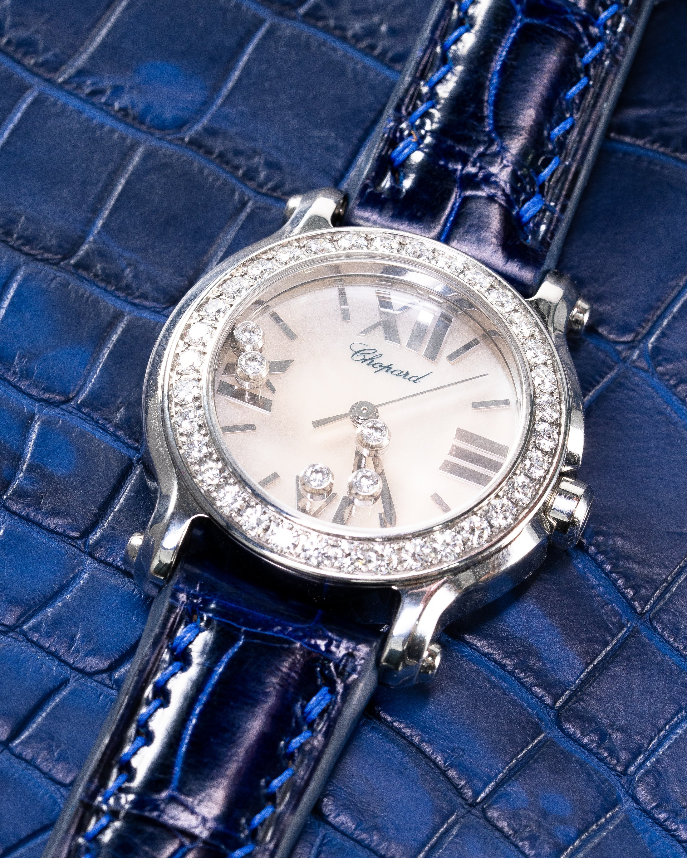 Bespoke Watch Strap in Electric Blue Crocodile – Solitaire Official