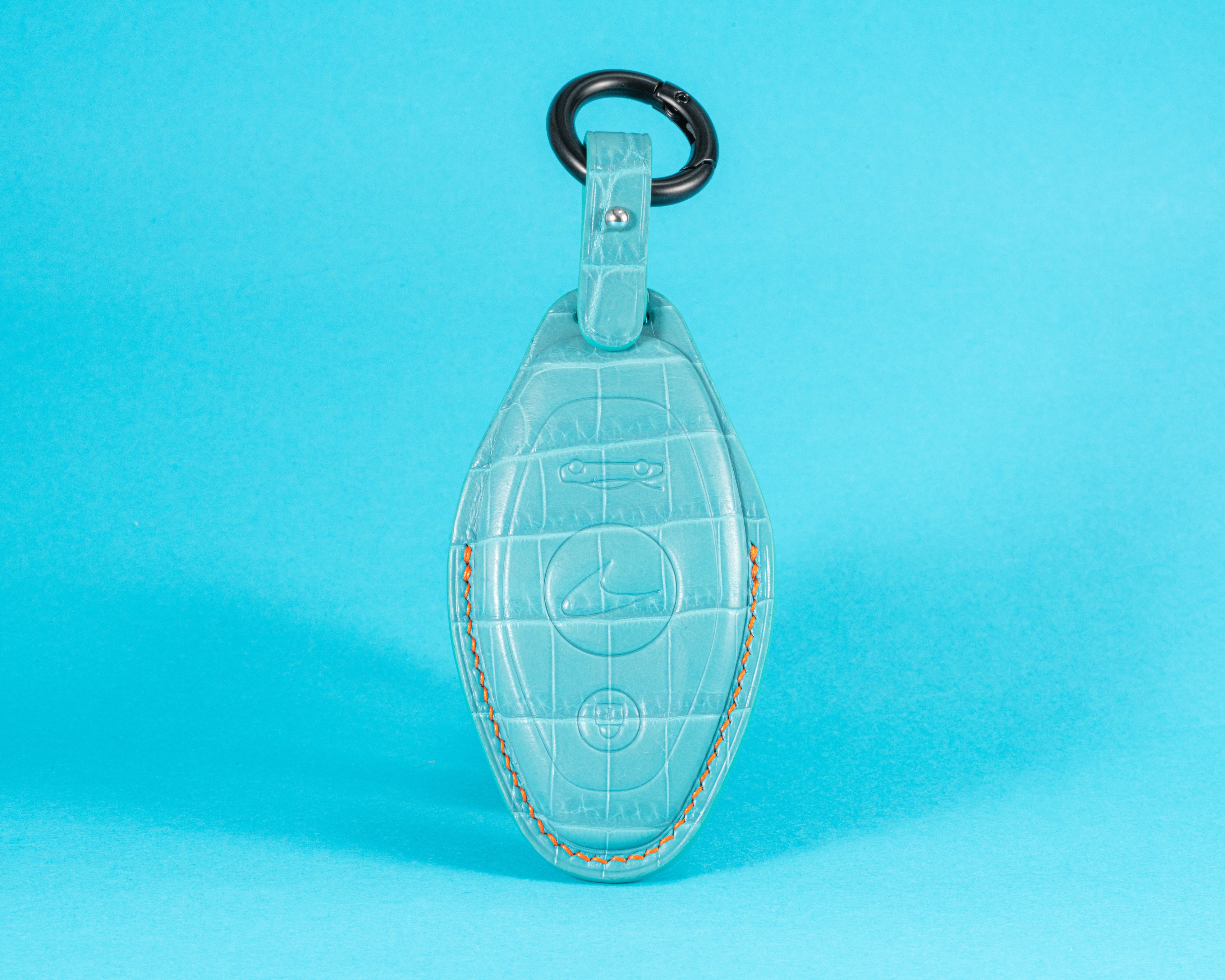 Bespoke Key Fob Cover in Turquoise Crocodile – Solitaire Official