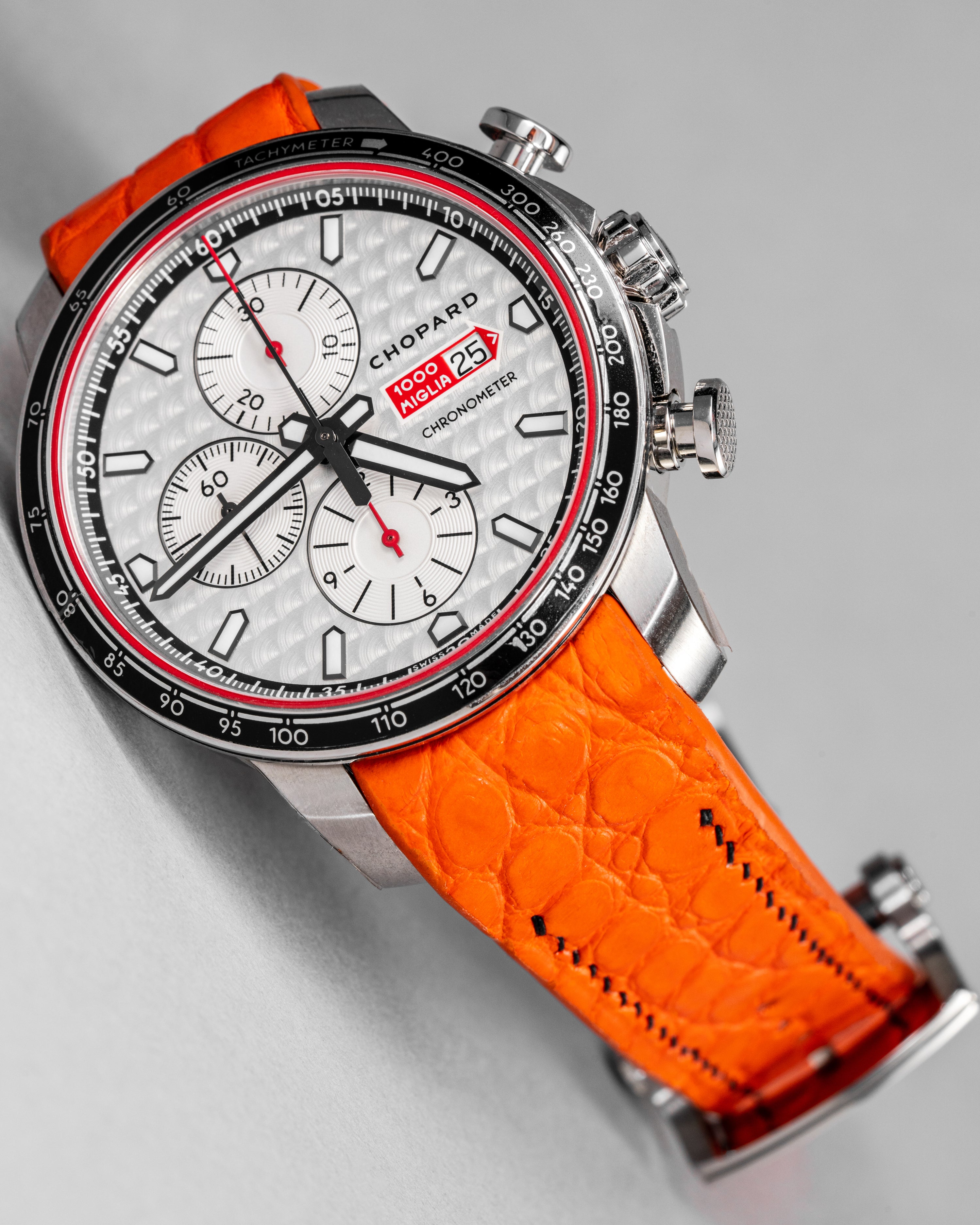 Bespoke Watch Strap in Volcanic Orange Alligator – Solitaire Official