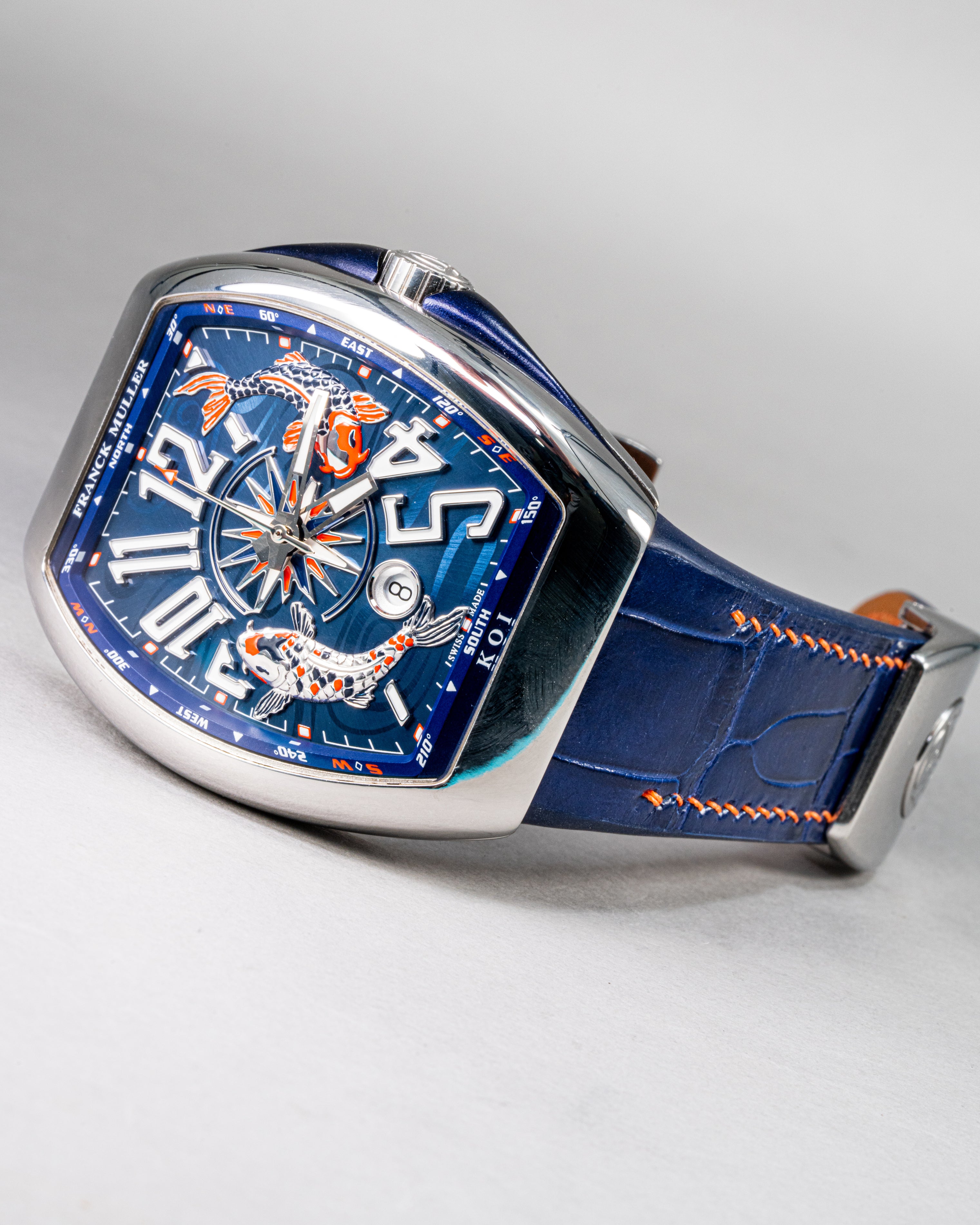 Bespoke Watch Strap in Electric Blue Crocodile – Solitaire Official