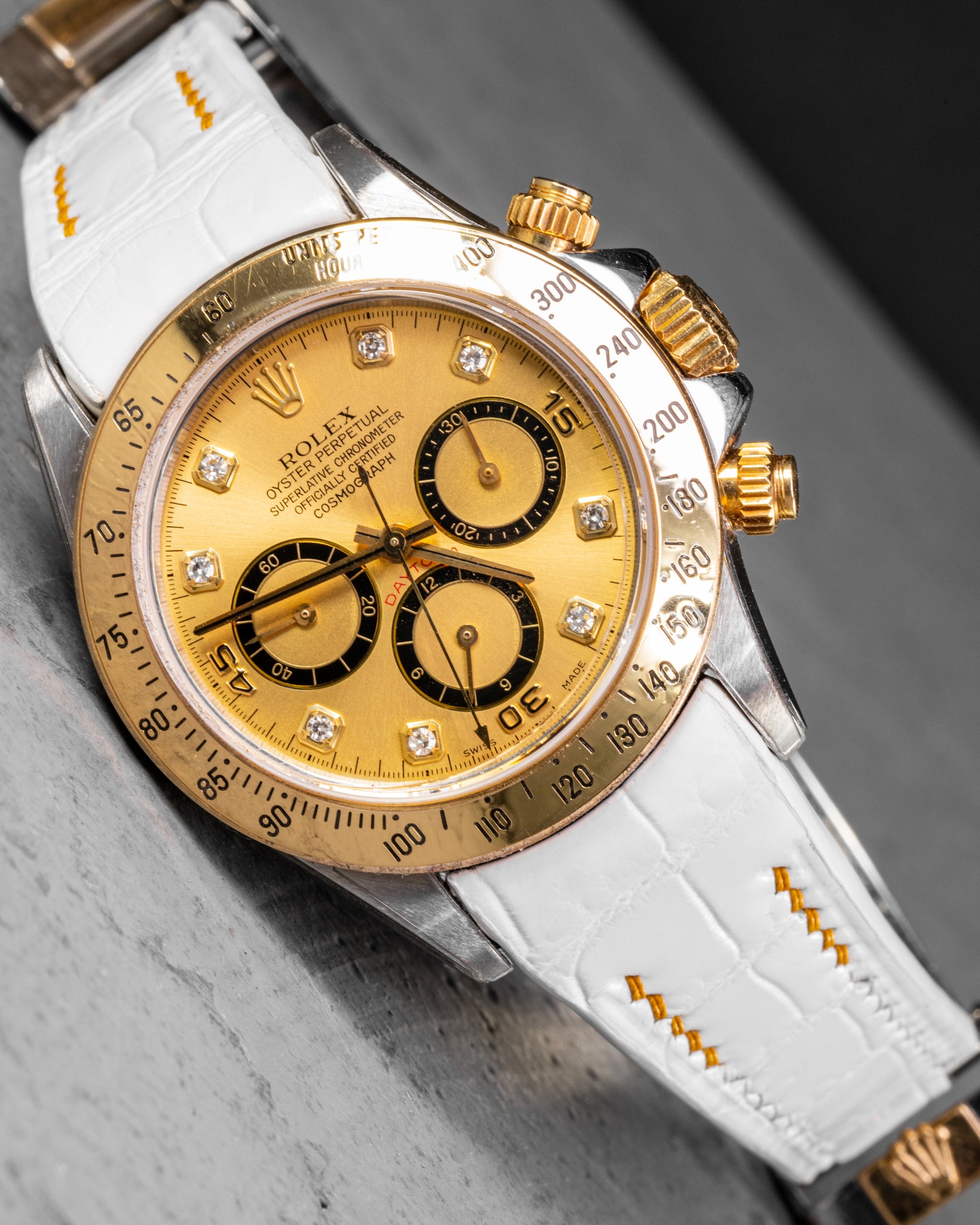Bespoke Watch Strap in White Crocodile – Solitaire Official