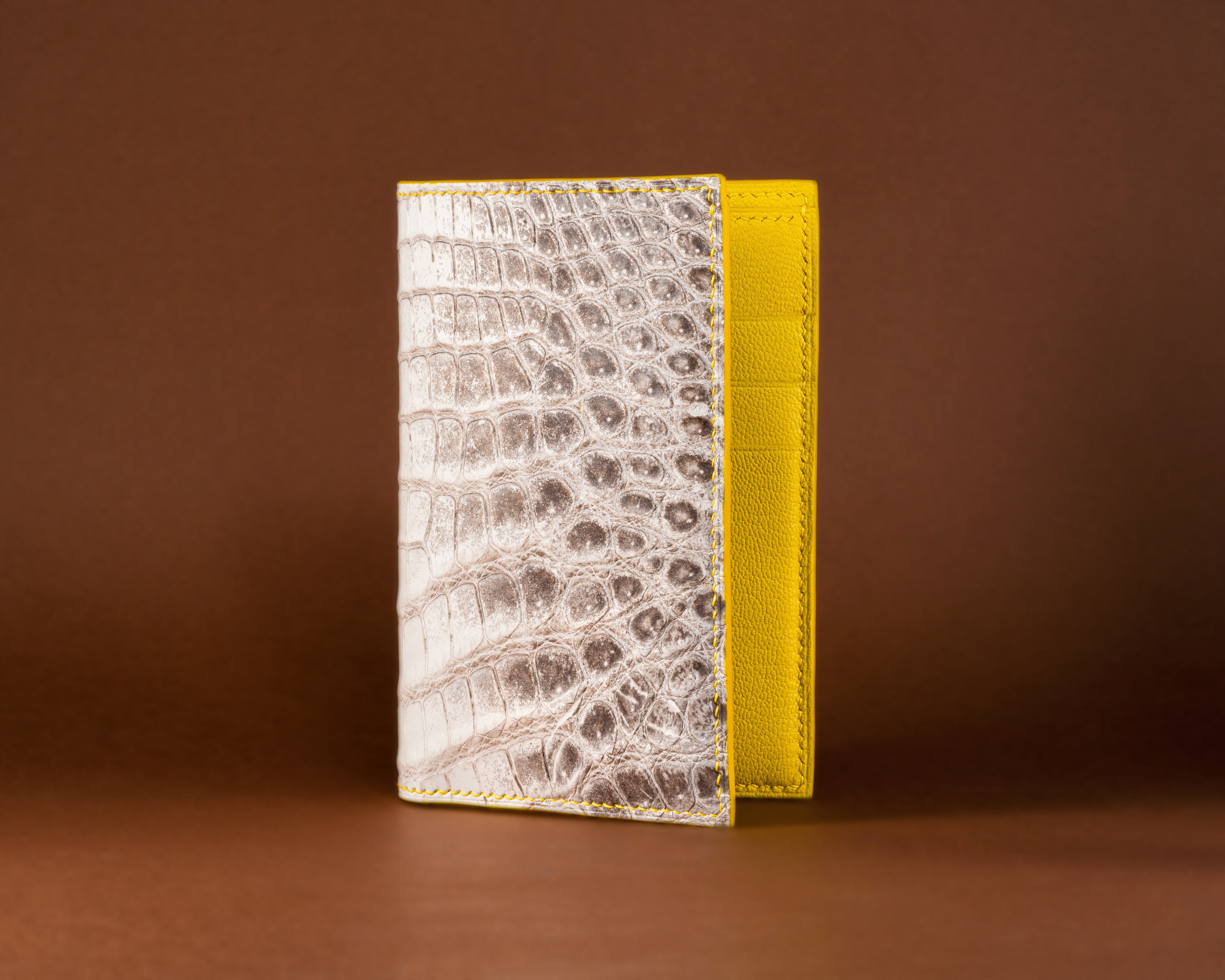 Bespoke Bifold Wallet in Natural Himalayan Crocodile Leather ...