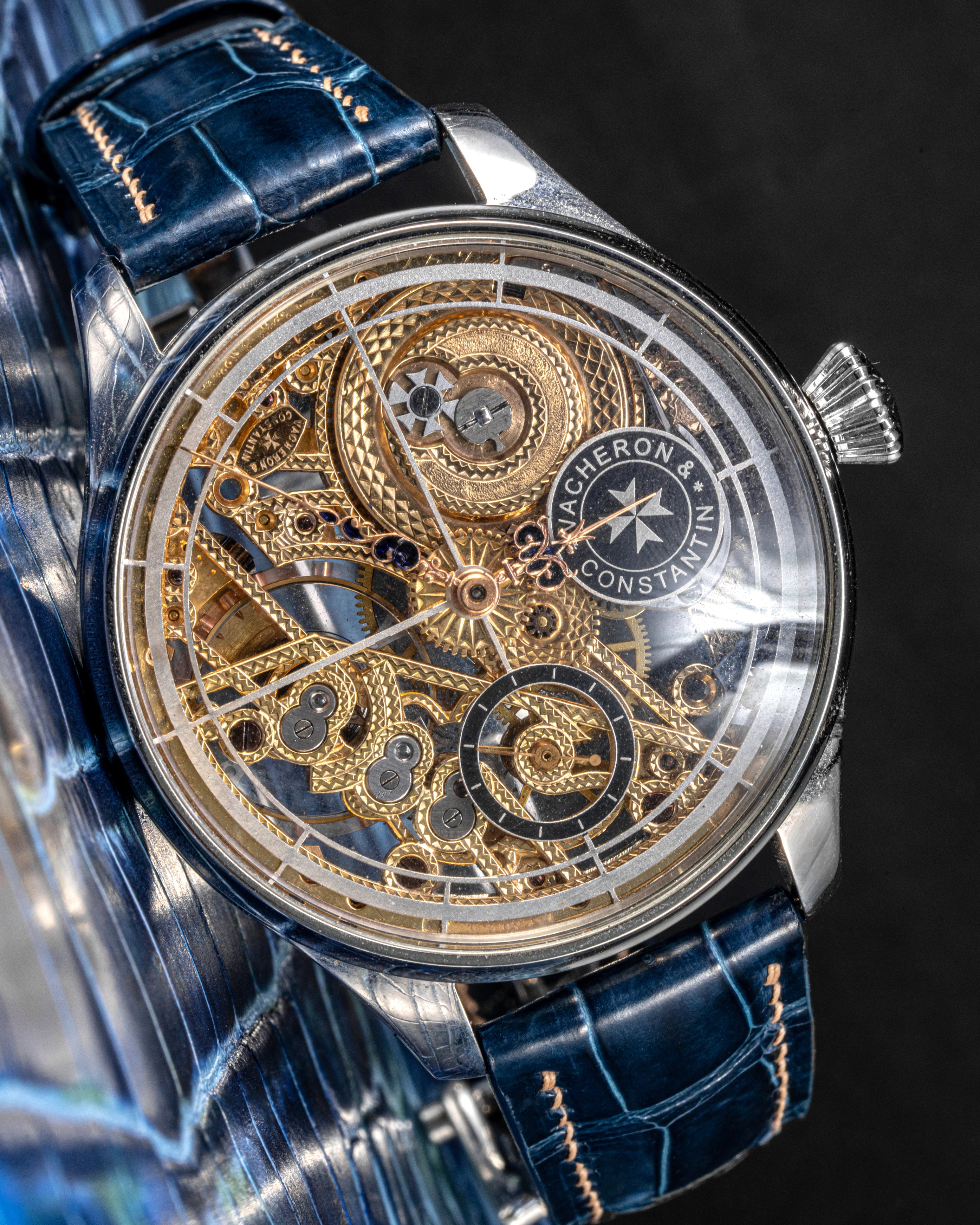 Bespoke Watch Strap in Peacock Blue Crocodile – Solitaire Official