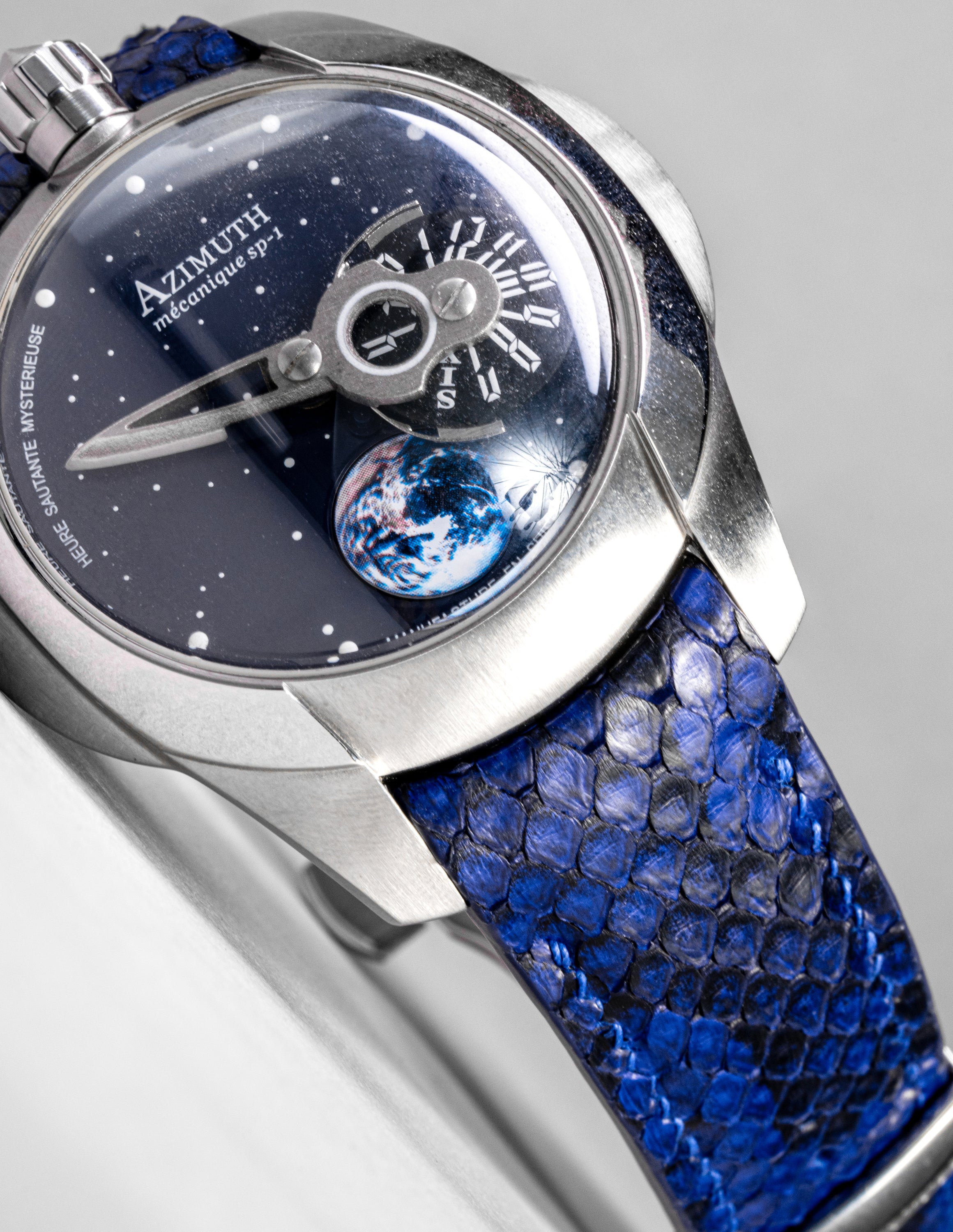 Bespoke Watch Strap in Electric Blue Python – Solitaire Official