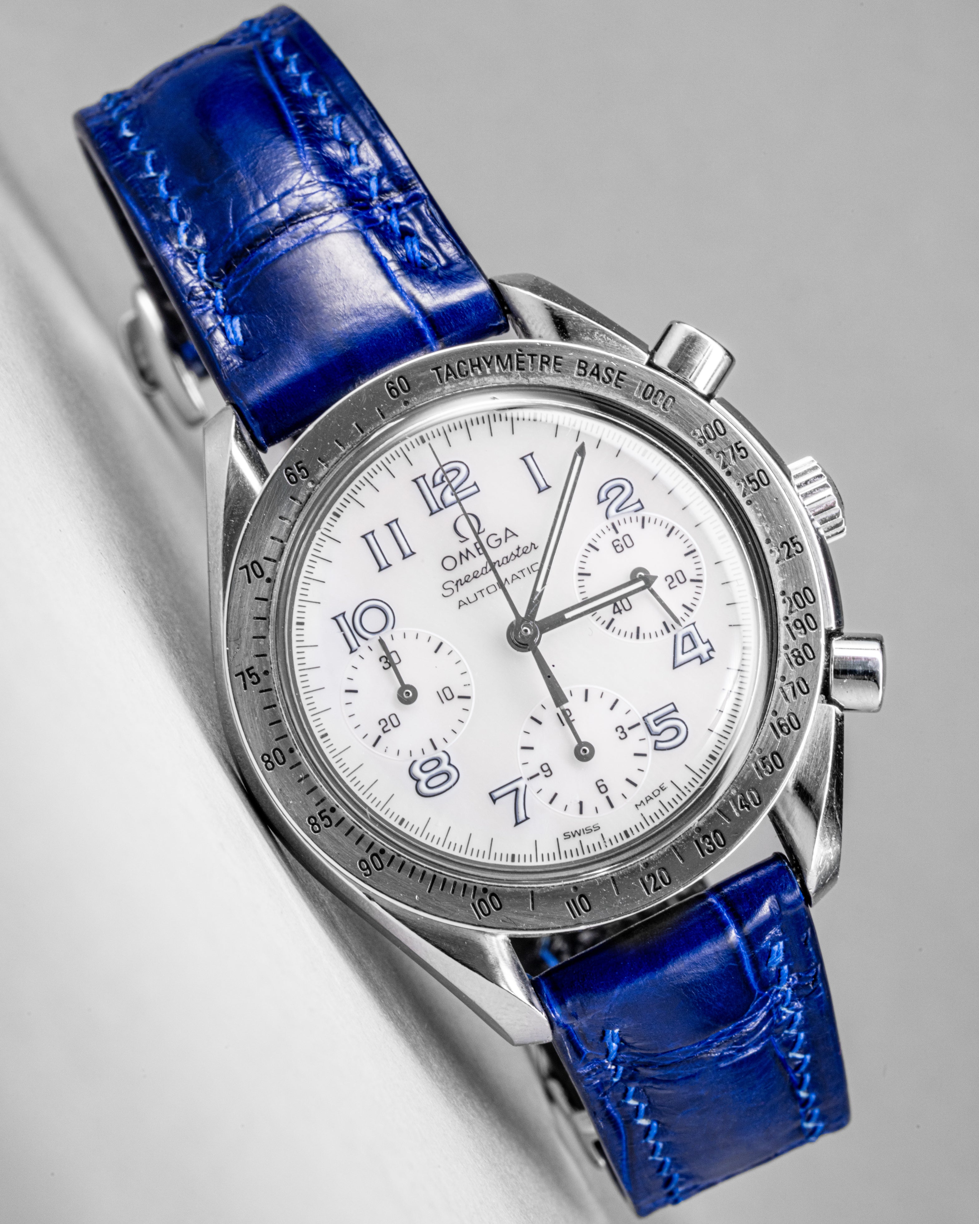 Bespoke Watch Strap in Electric Blue Crocodile – Solitaire Official