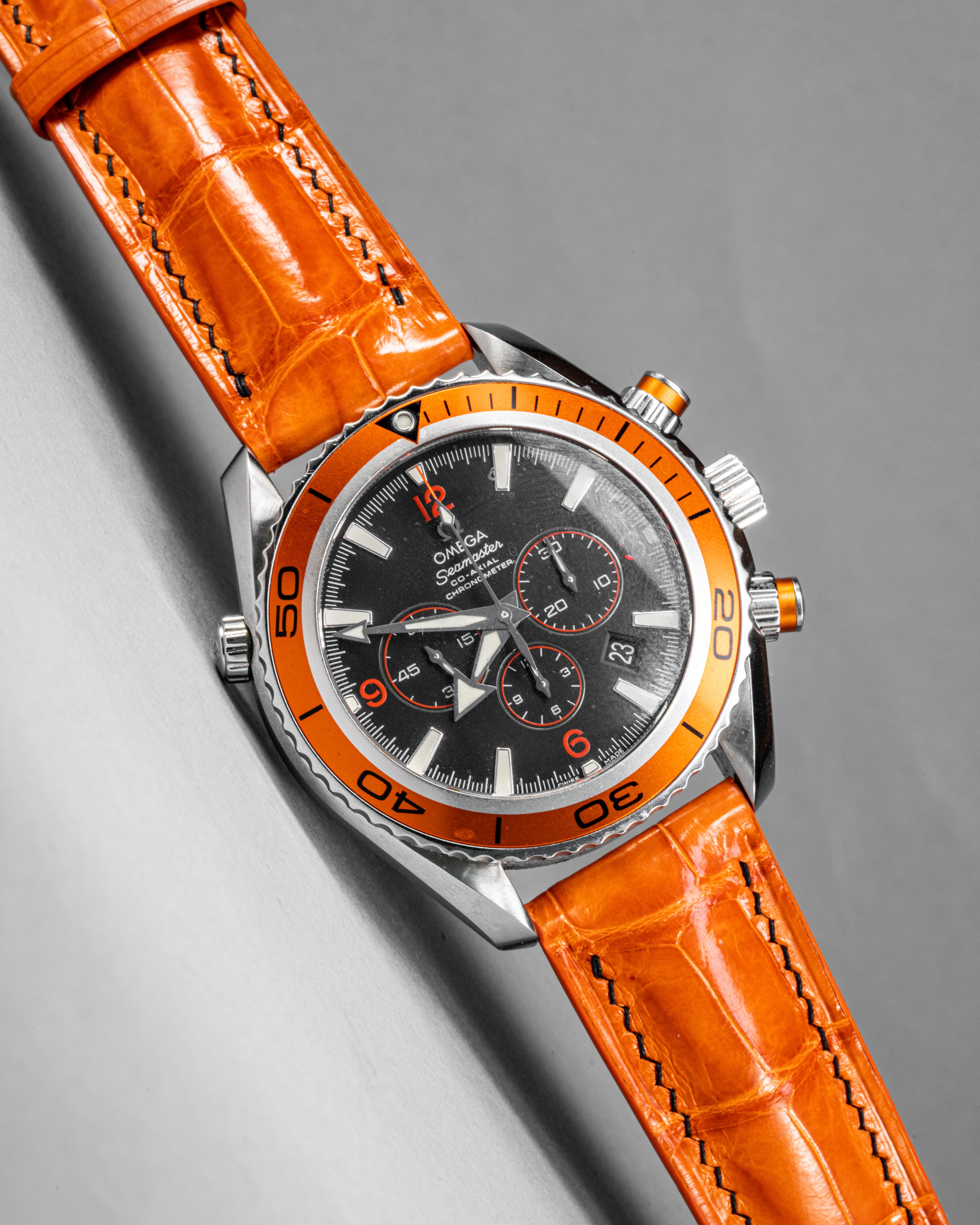 Bespoke Watch Strap in Volcanic Orange Crocodile – Solitaire Official