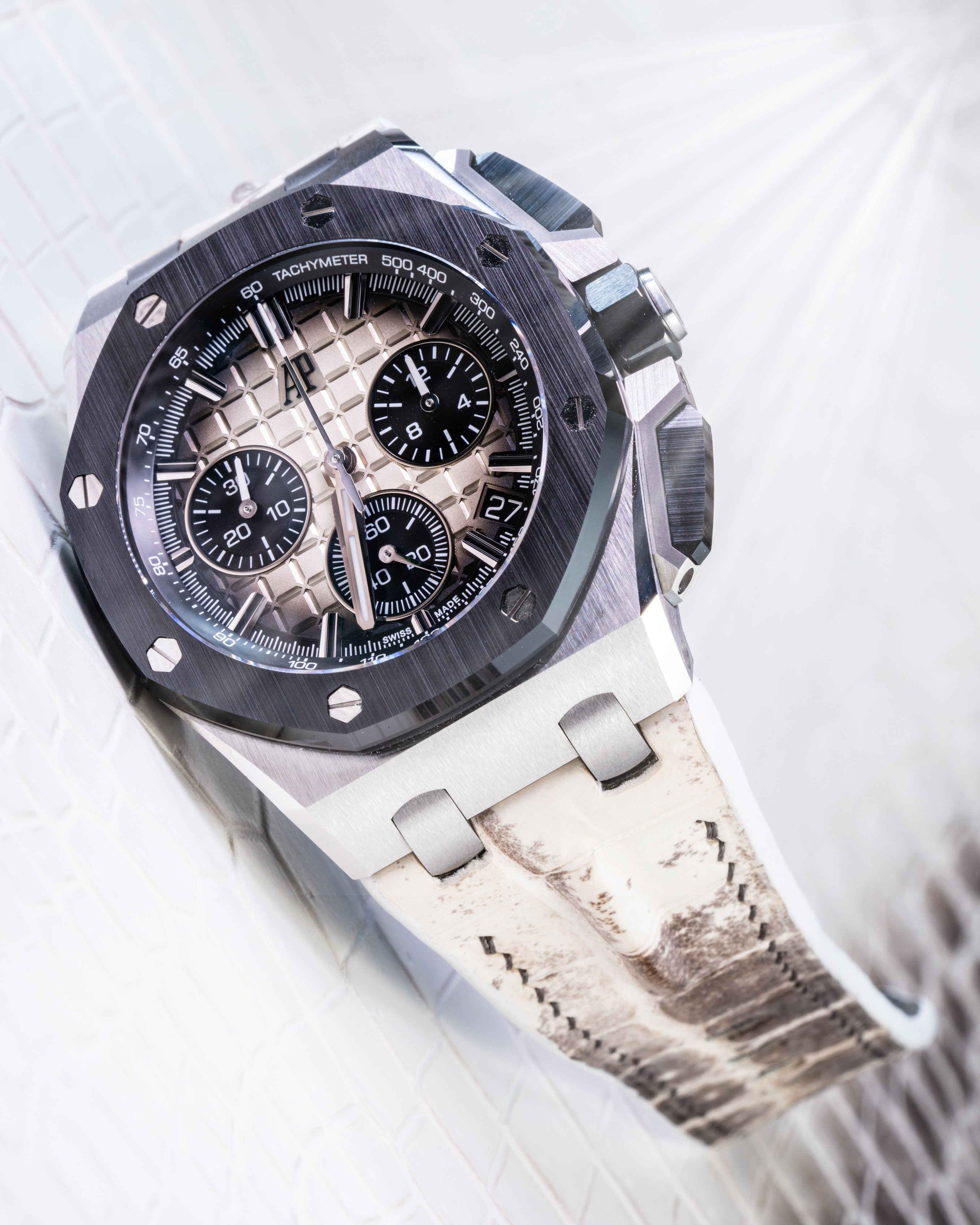 Bespoke Watch Strap in Natural Himalayan Crocodile – Solitaire Official