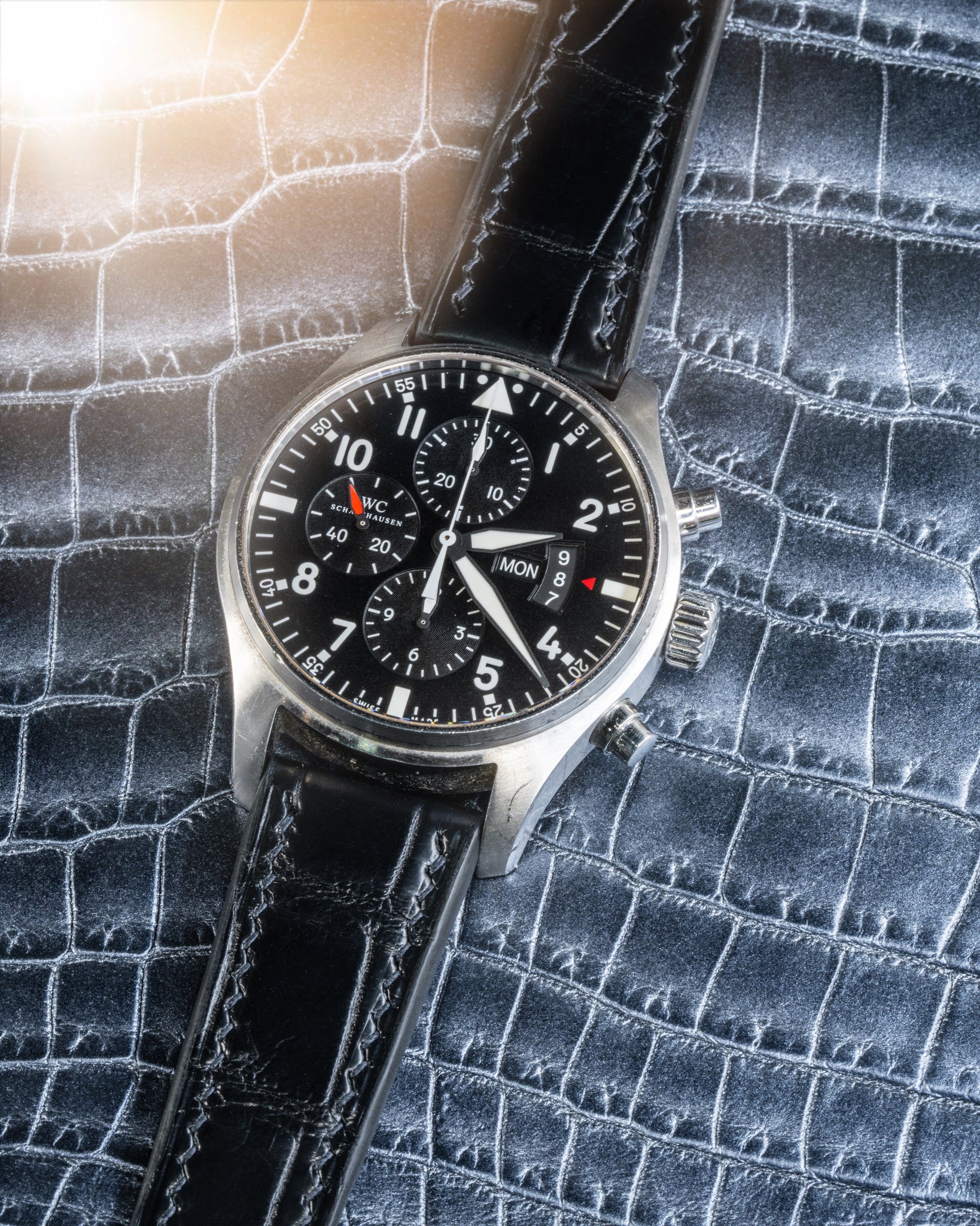 Bespoke Watch Strap in Black Crocodile – Solitaire Official
