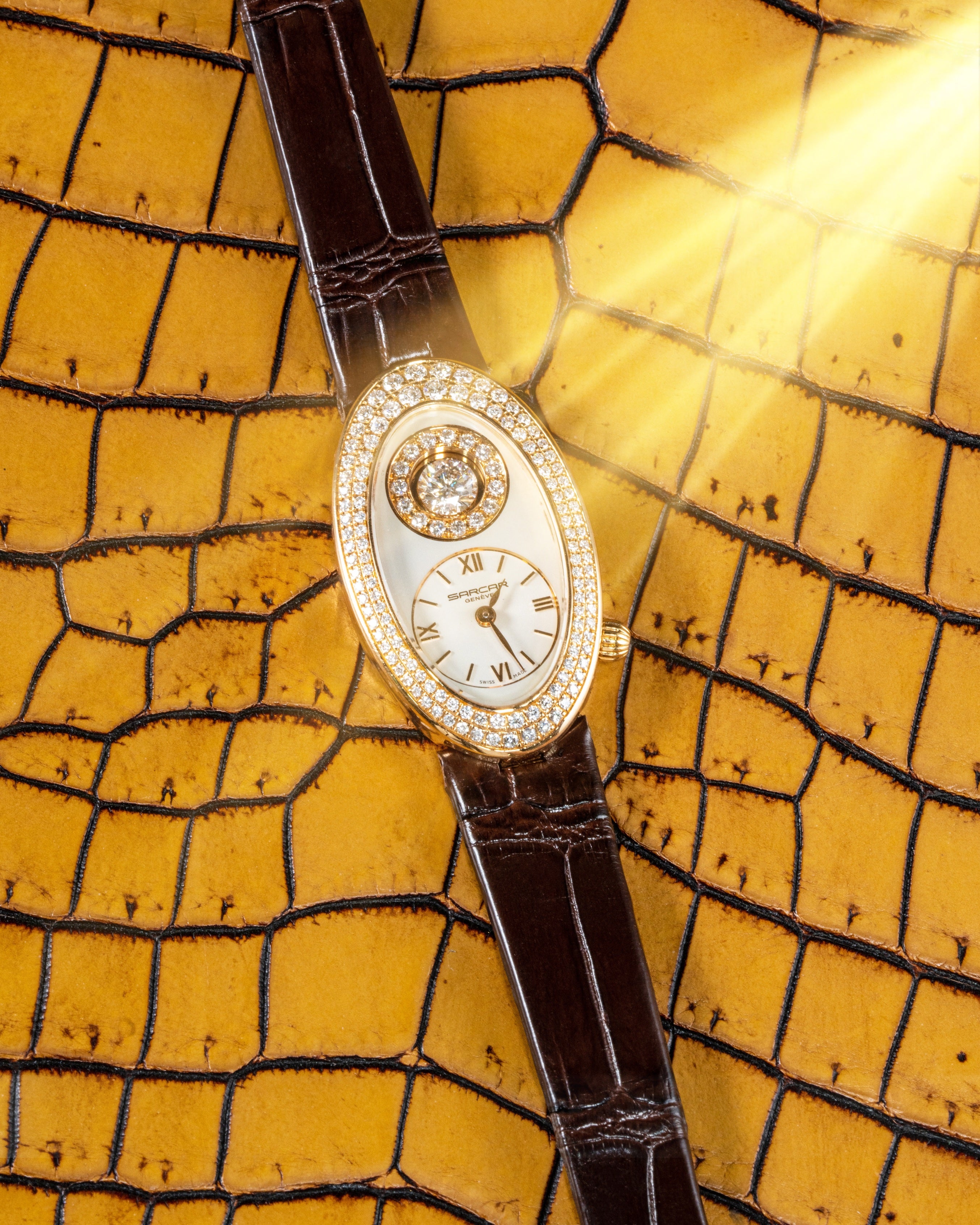 Bespoke Watch Strap in Dark Brown Crocodile – Solitaire Official