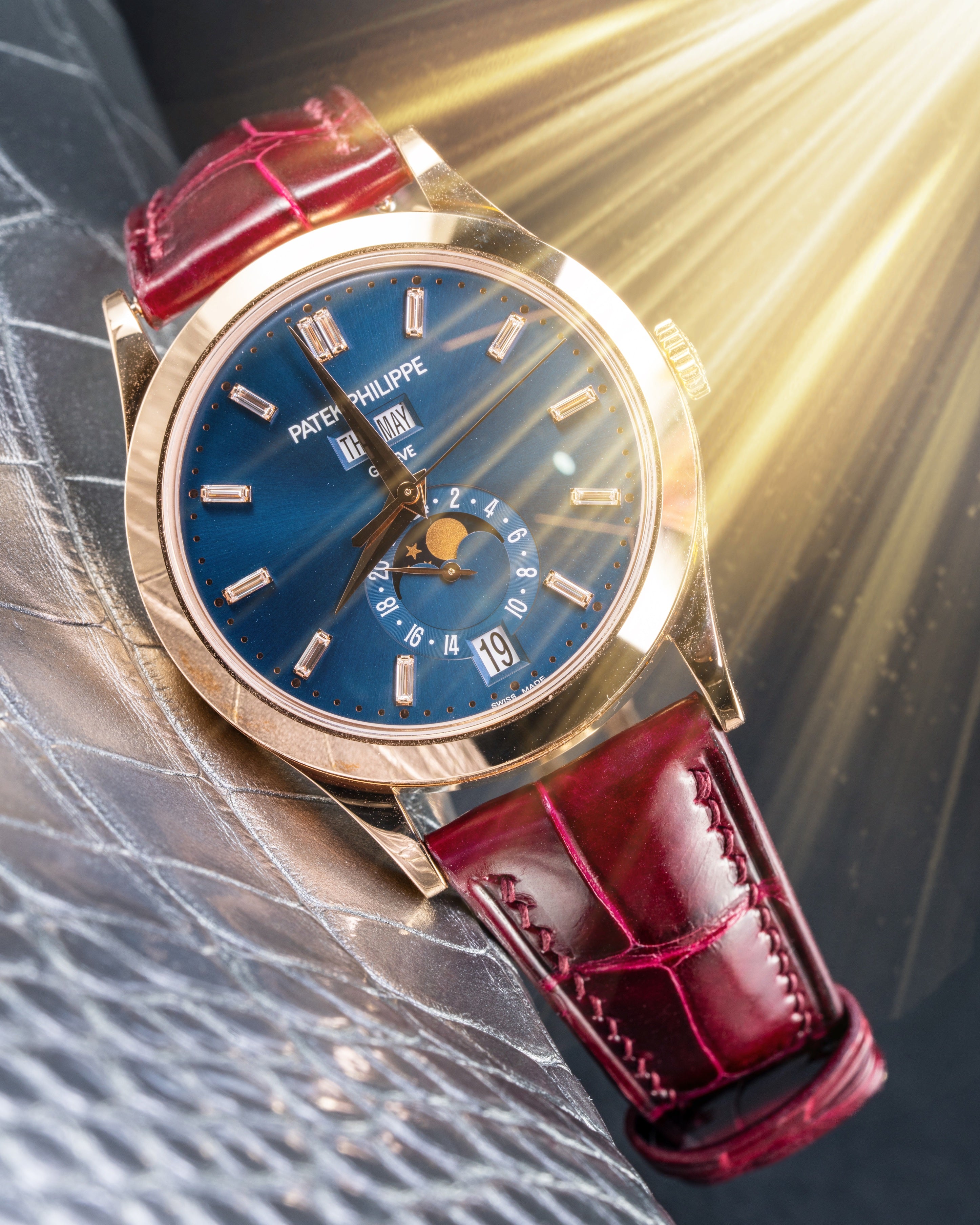 Bespoke Watch Strap in Blood Red Crocodile – Solitaire Official