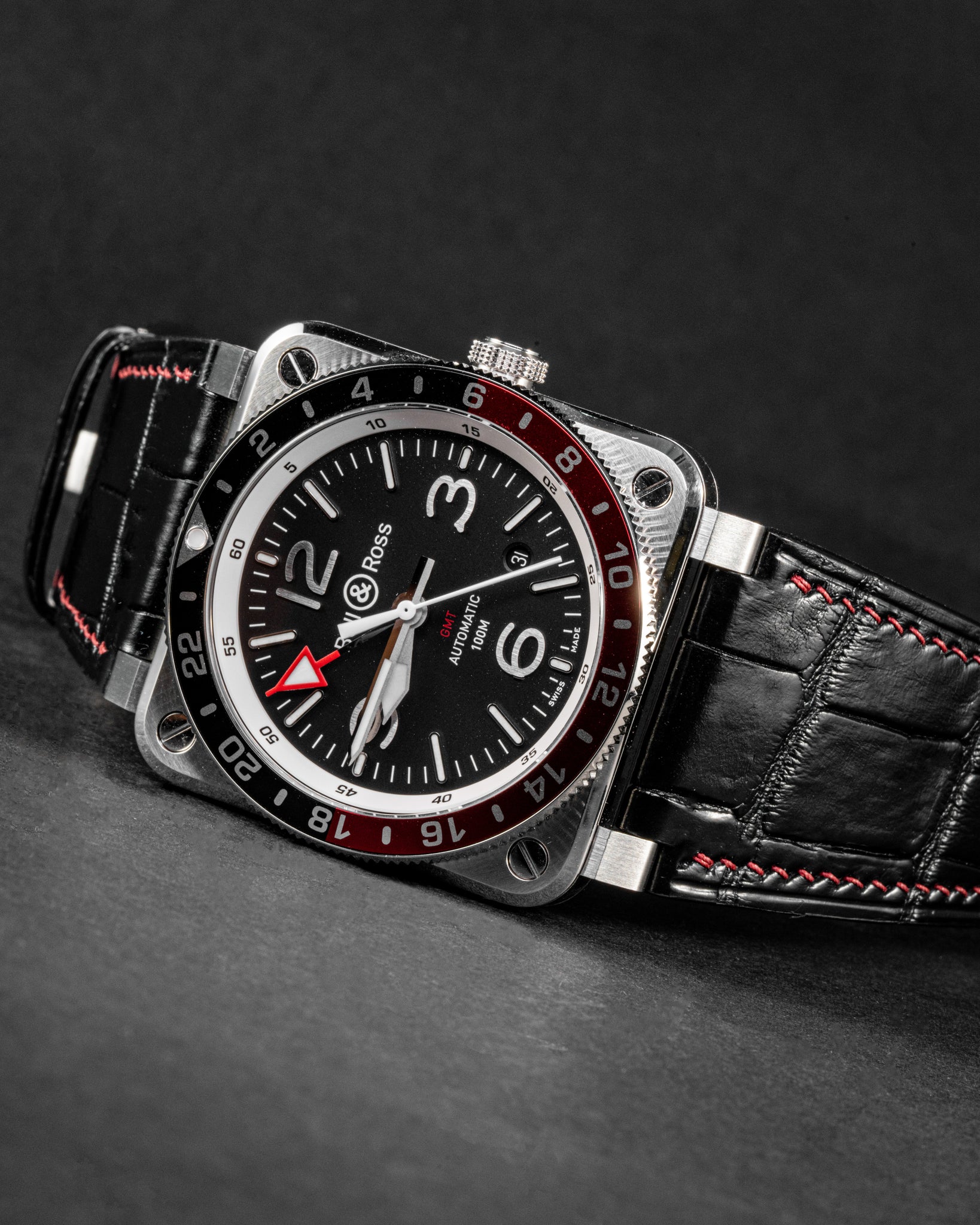 Bespoke Watch Strap in Black Crocodile – Solitaire Official