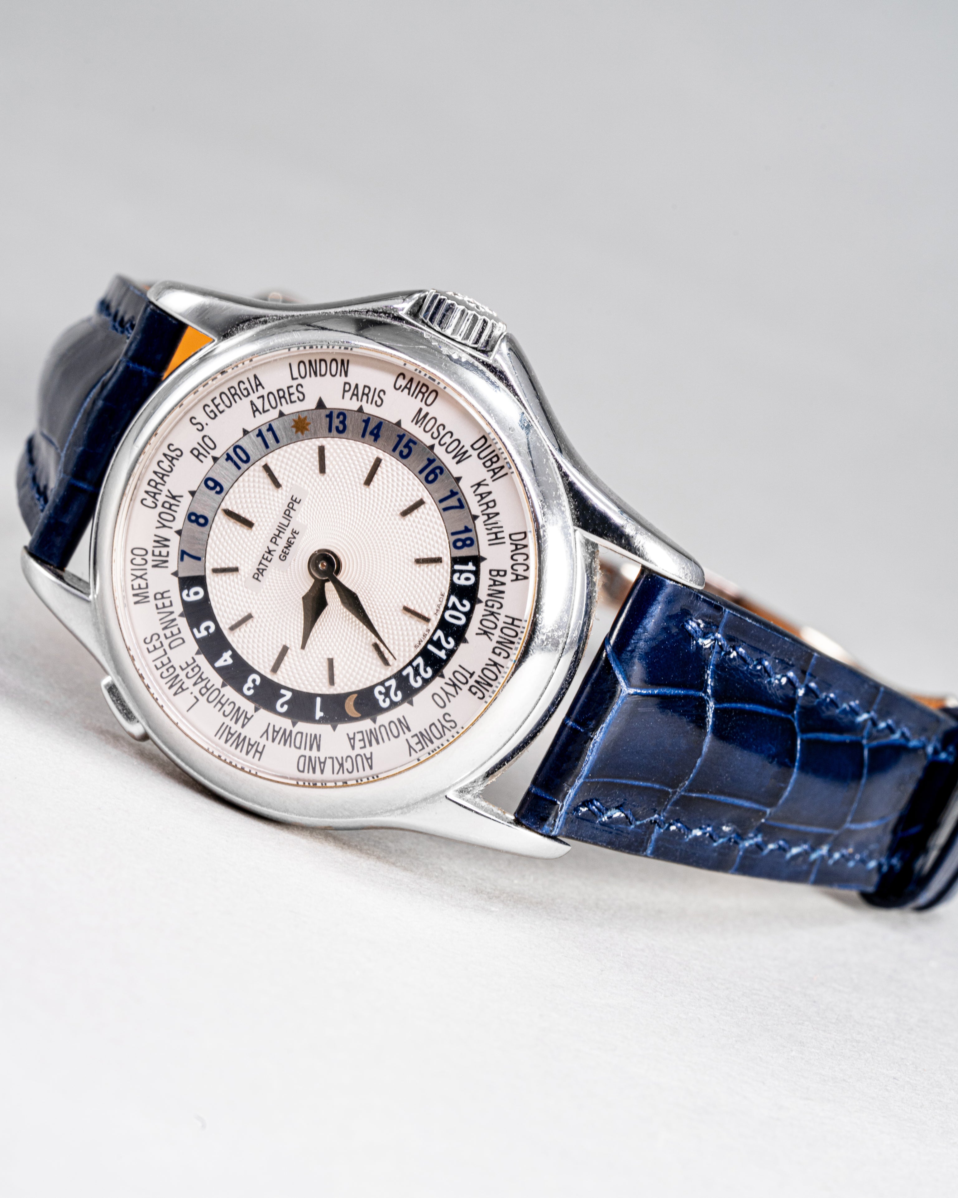 Bespoke Watch Strap in Electric Blue Crocodile – Solitaire Official