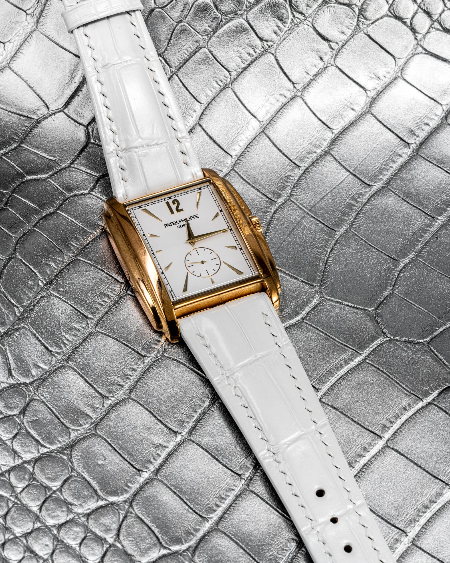 Bespoke Watch Strap in White Crocodile – Solitaire Official