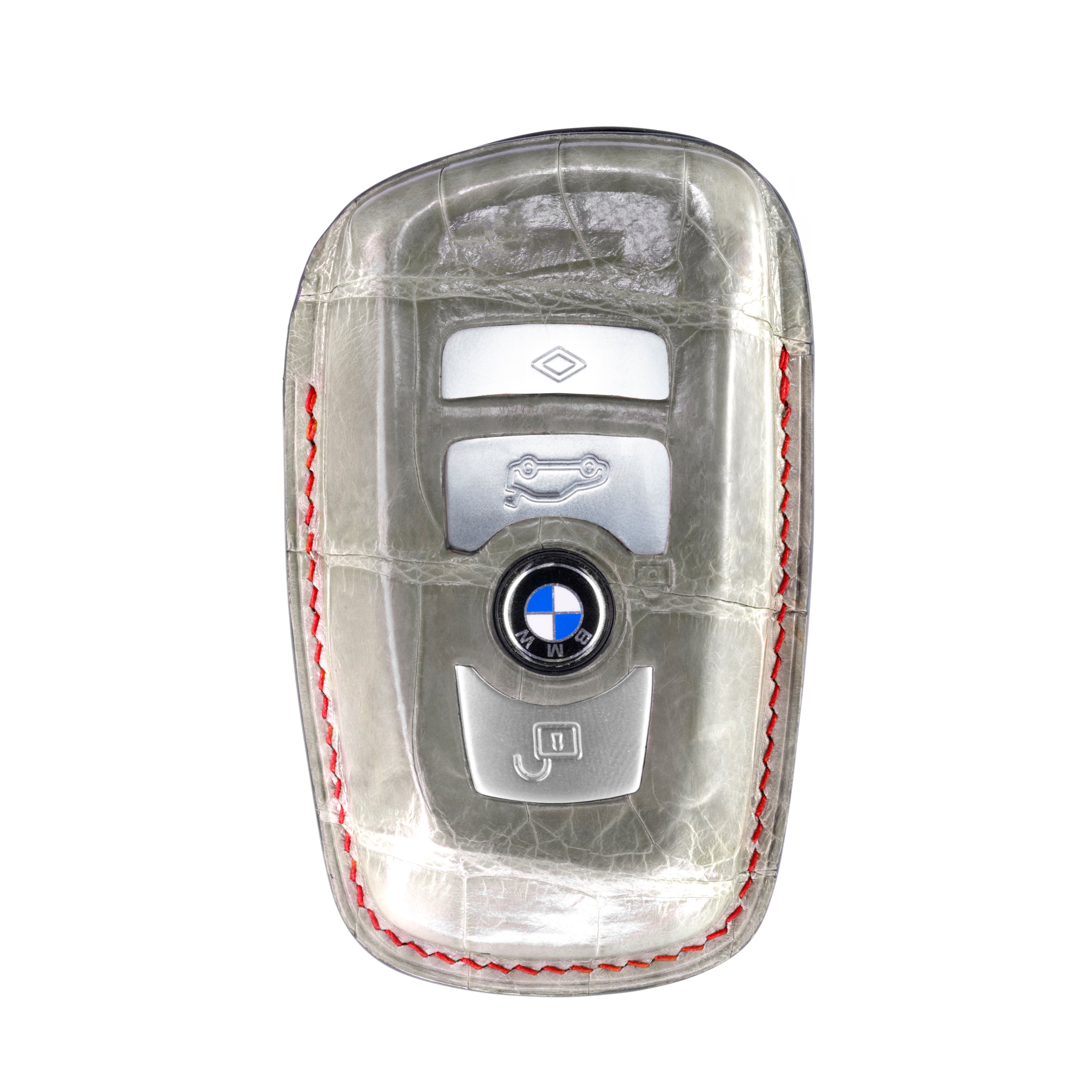 BMW 3 Buttons Key Fob Cover in Grey Crocodile – Solitaire Official