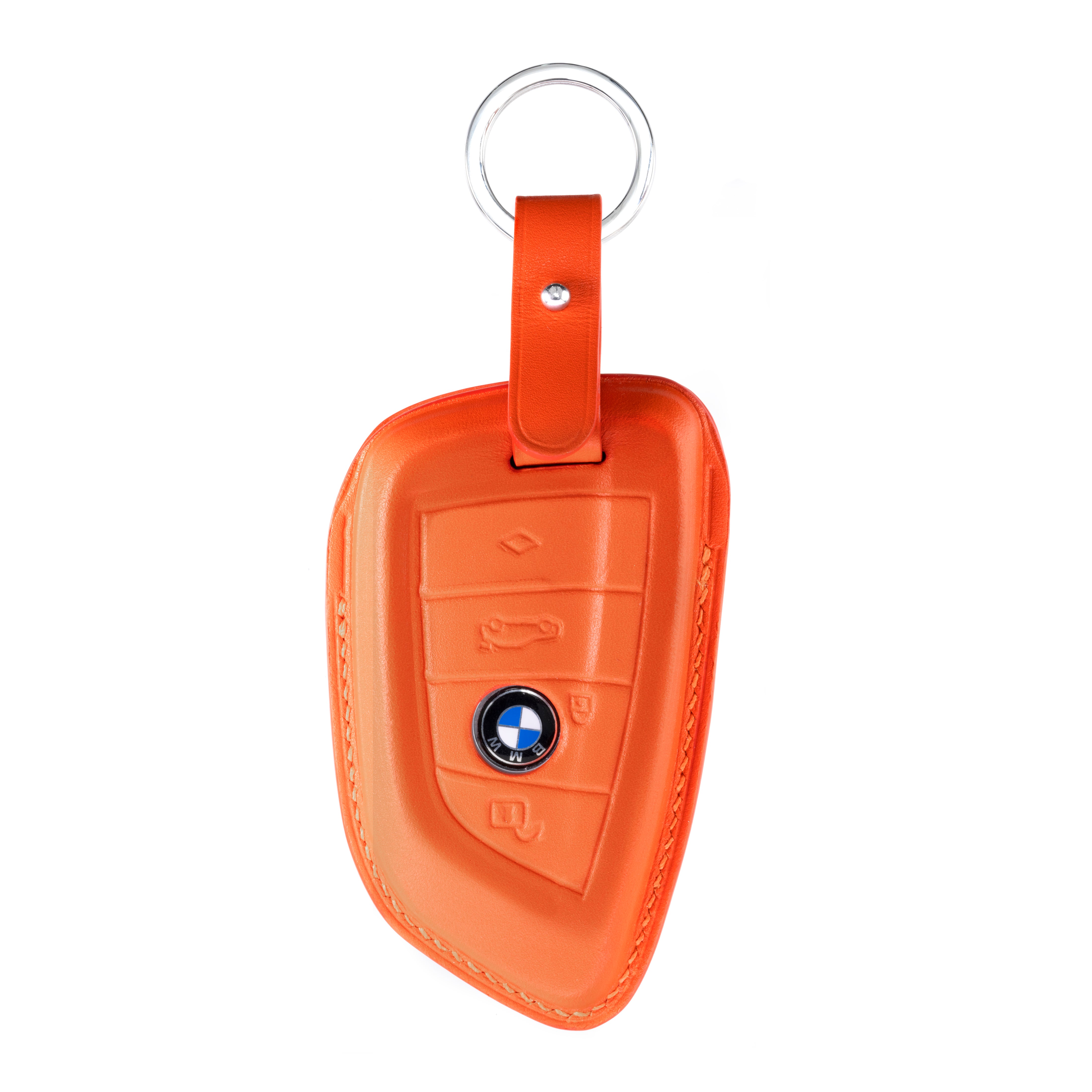 BMW SUV Key Fob Cover in Orange Nappa – Solitaire Official