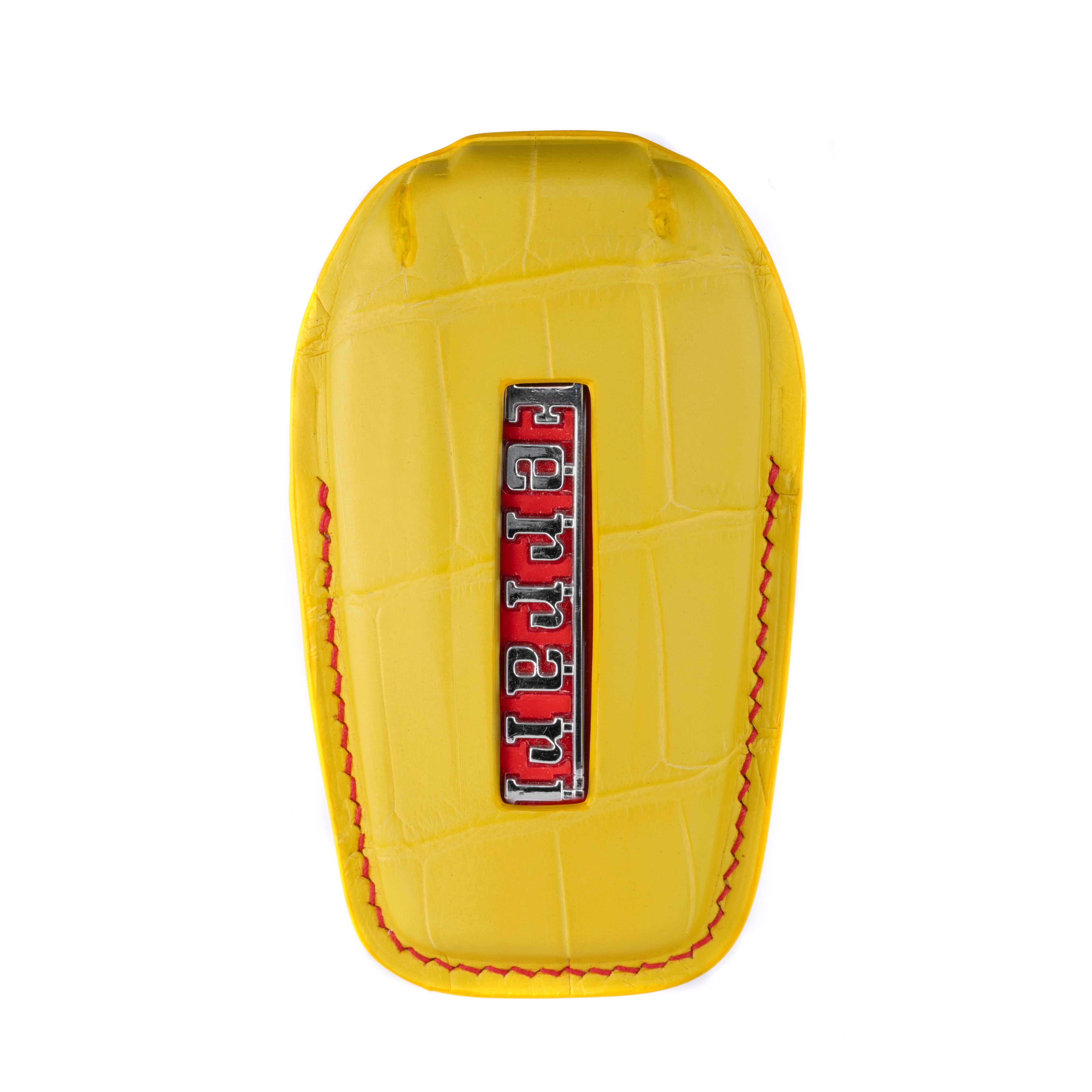 Ferrari Key Fob Cover in Yellow Matte Crocodile – Solitaire Official