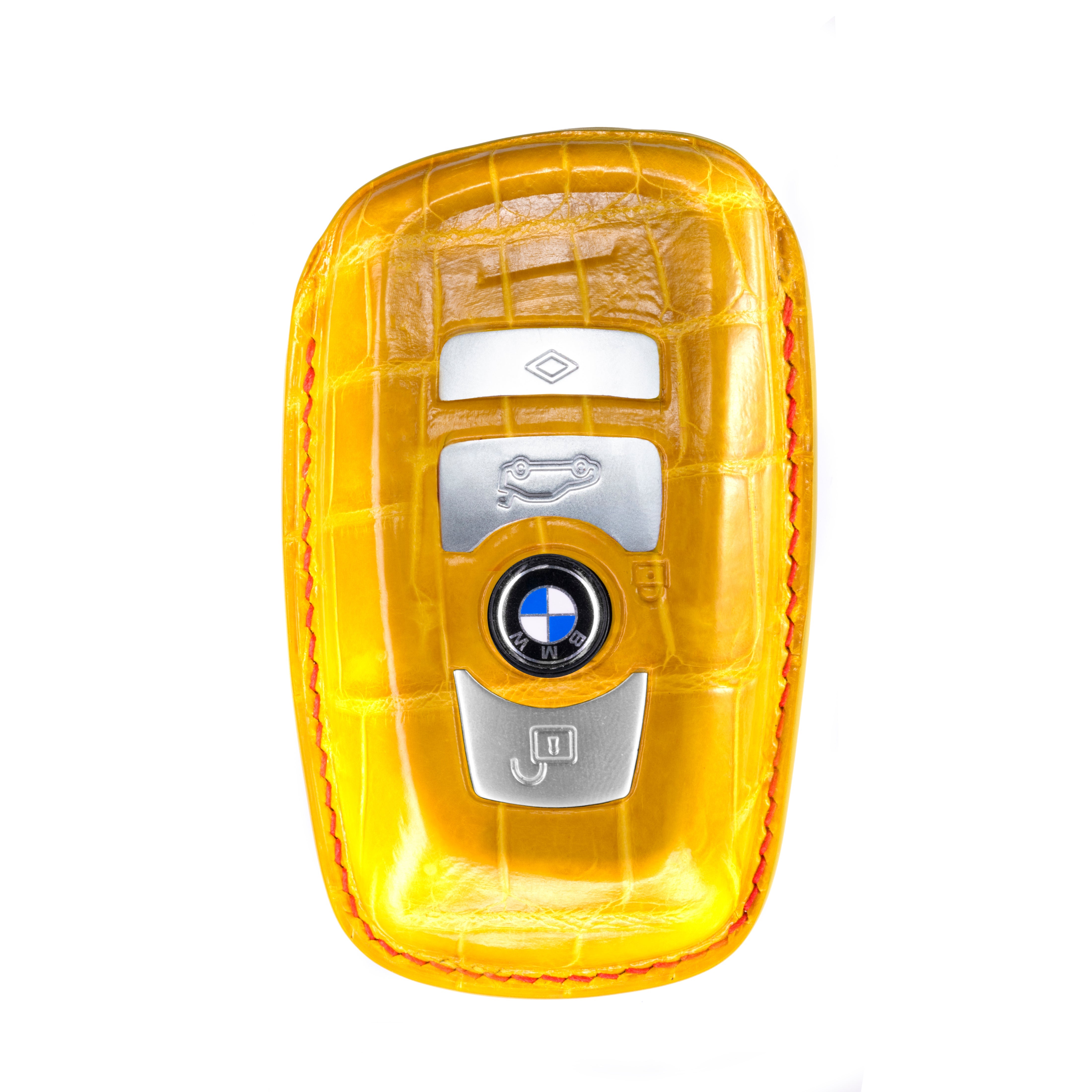 BMW 3 Buttons Key Fob Cover in Yellow Crocodile – Solitaire Official
