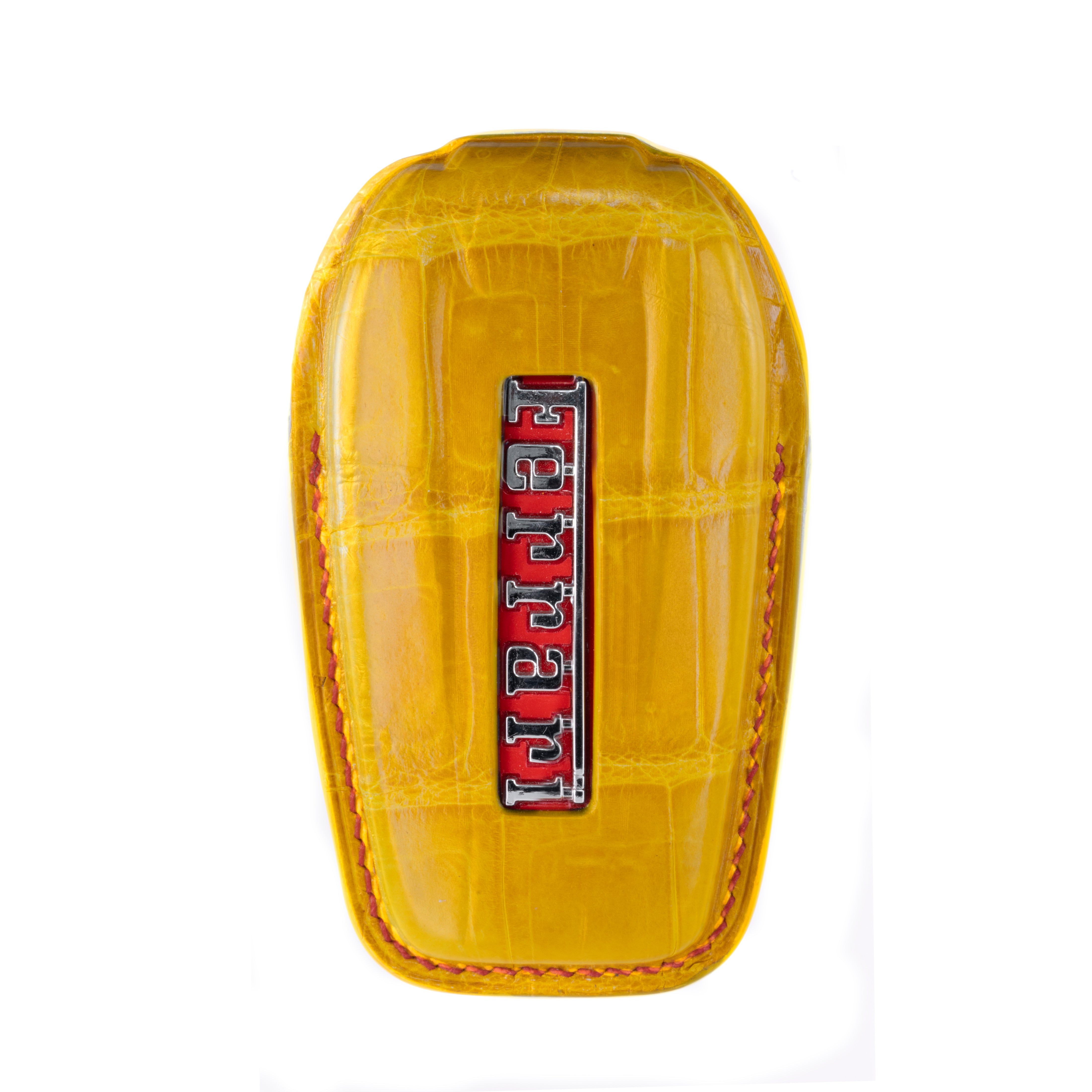 Ferrari Key Fob Cover in Yellow Crocodile – Solitaire Official