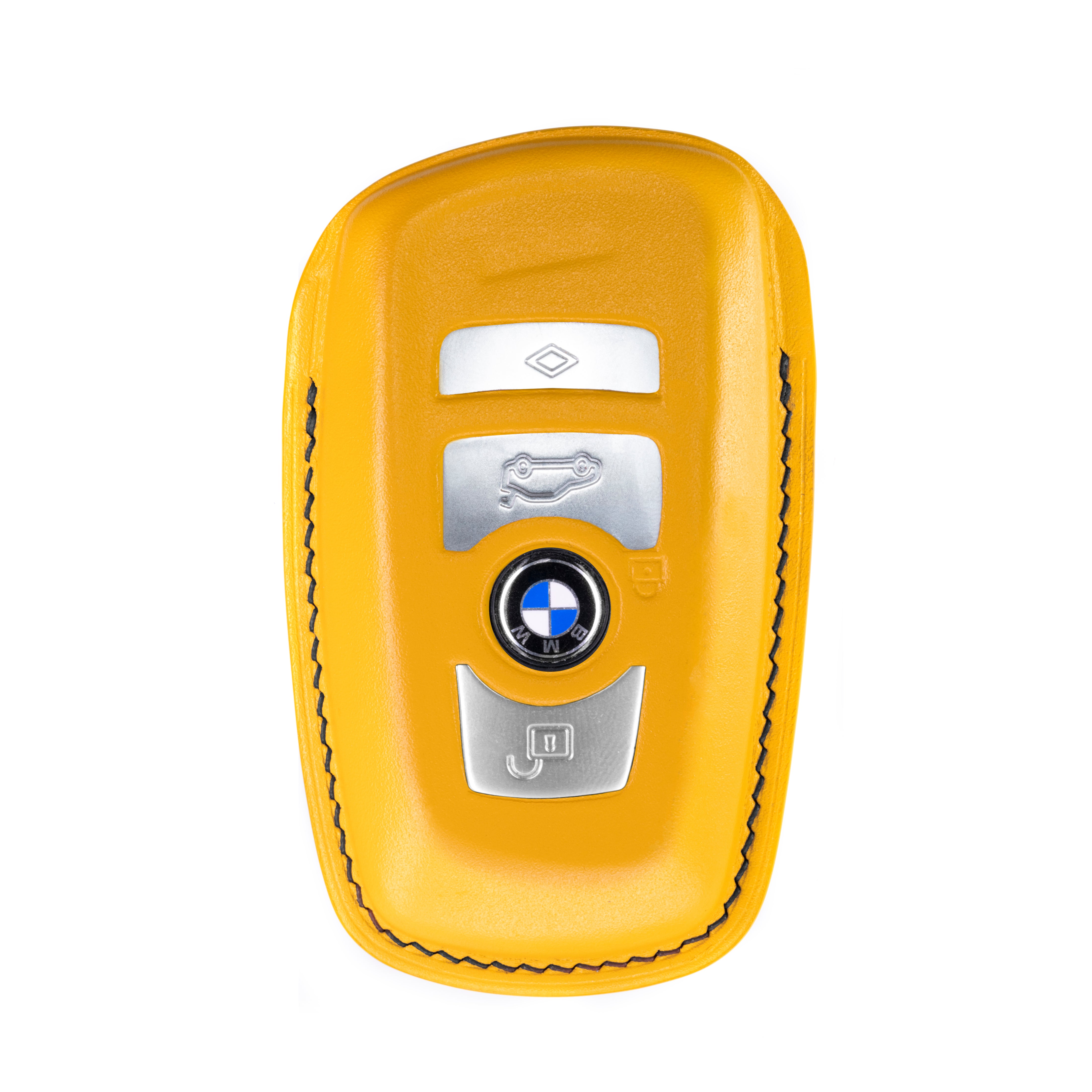 BMW 3 Buttons Key Fob Cover in Yellow Nappa – Solitaire Official