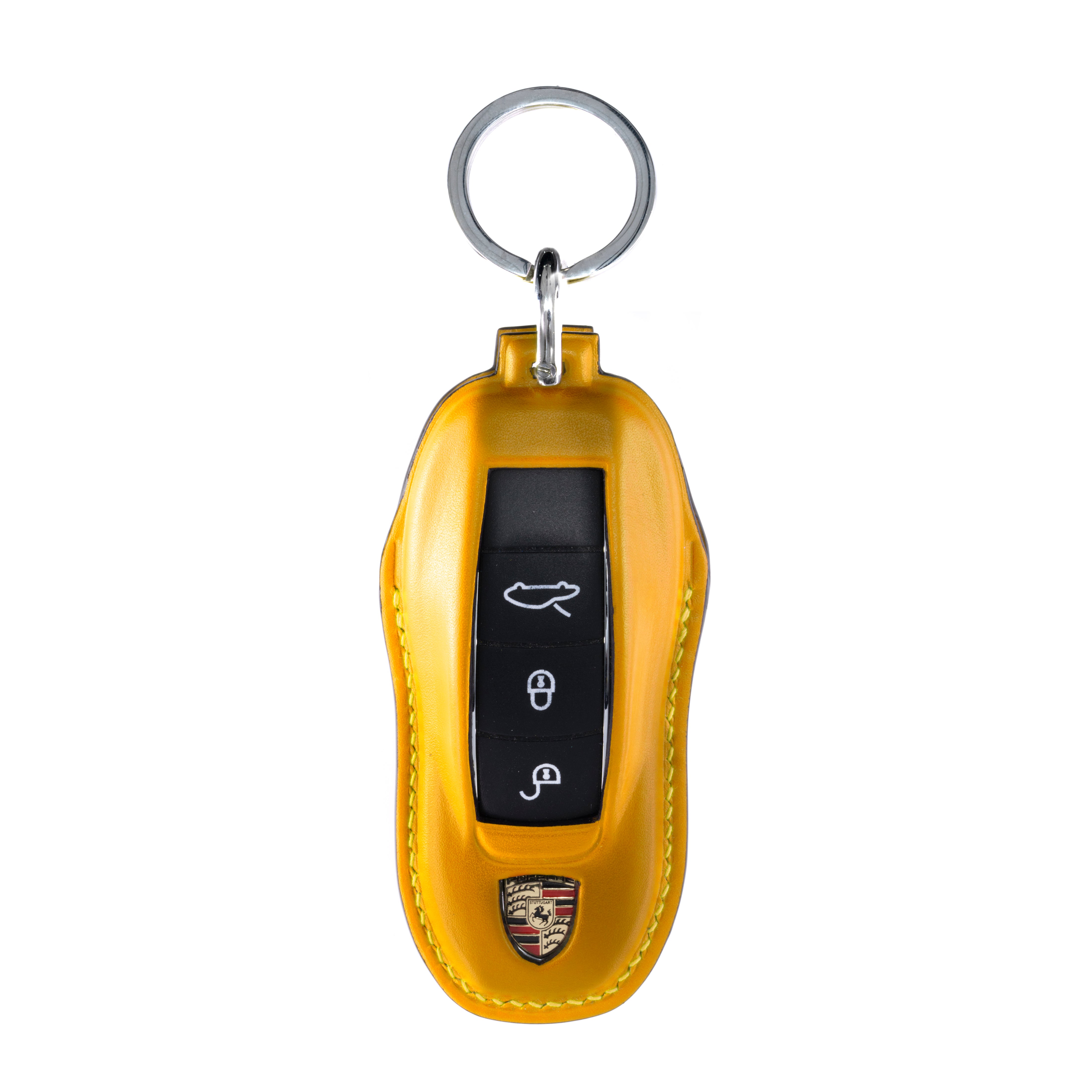 Porsche Old Key Fob Cover in Yellow Nappa – Solitaire Official