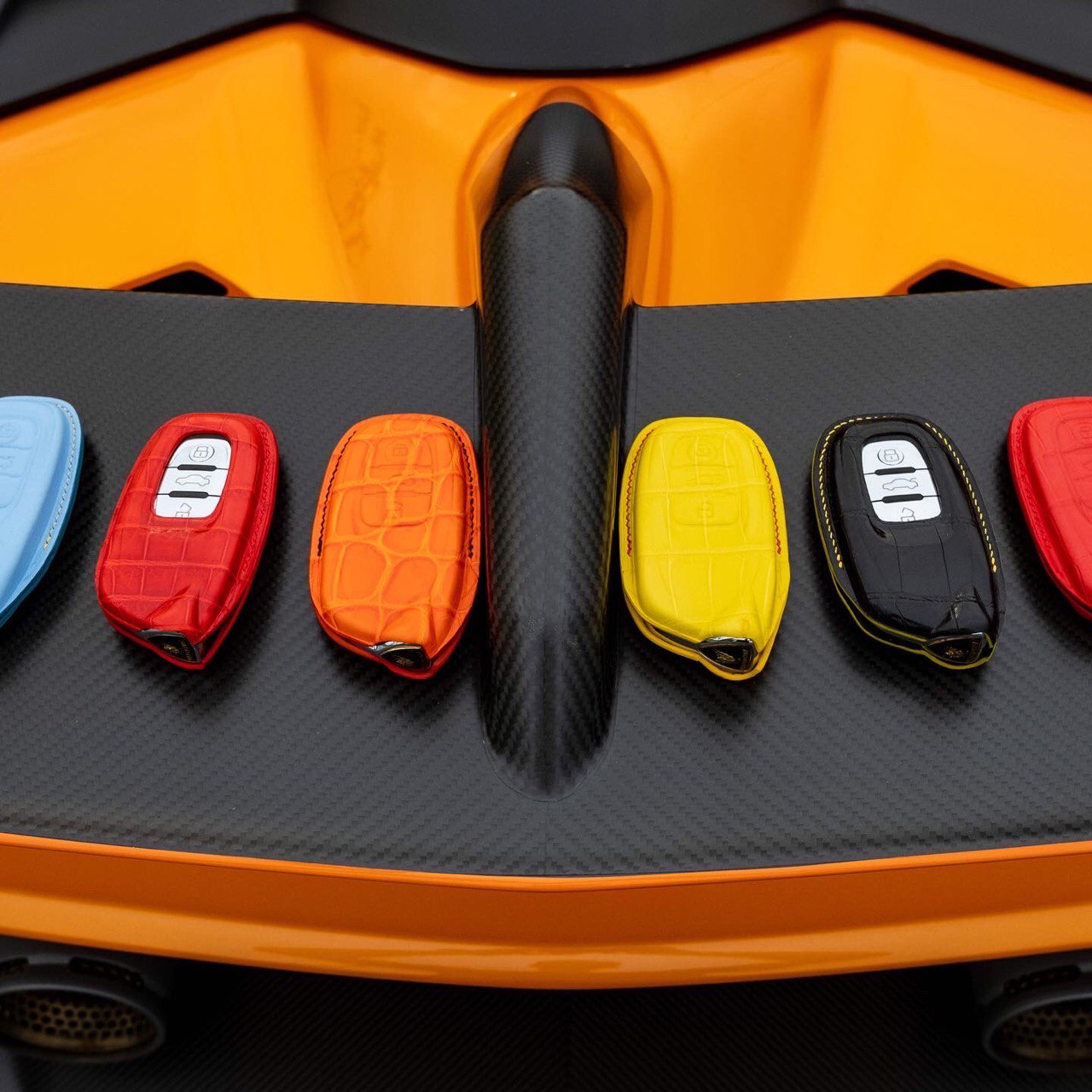 Ferrari Key Fob Cover in Black Crocodile – Solitaire Official