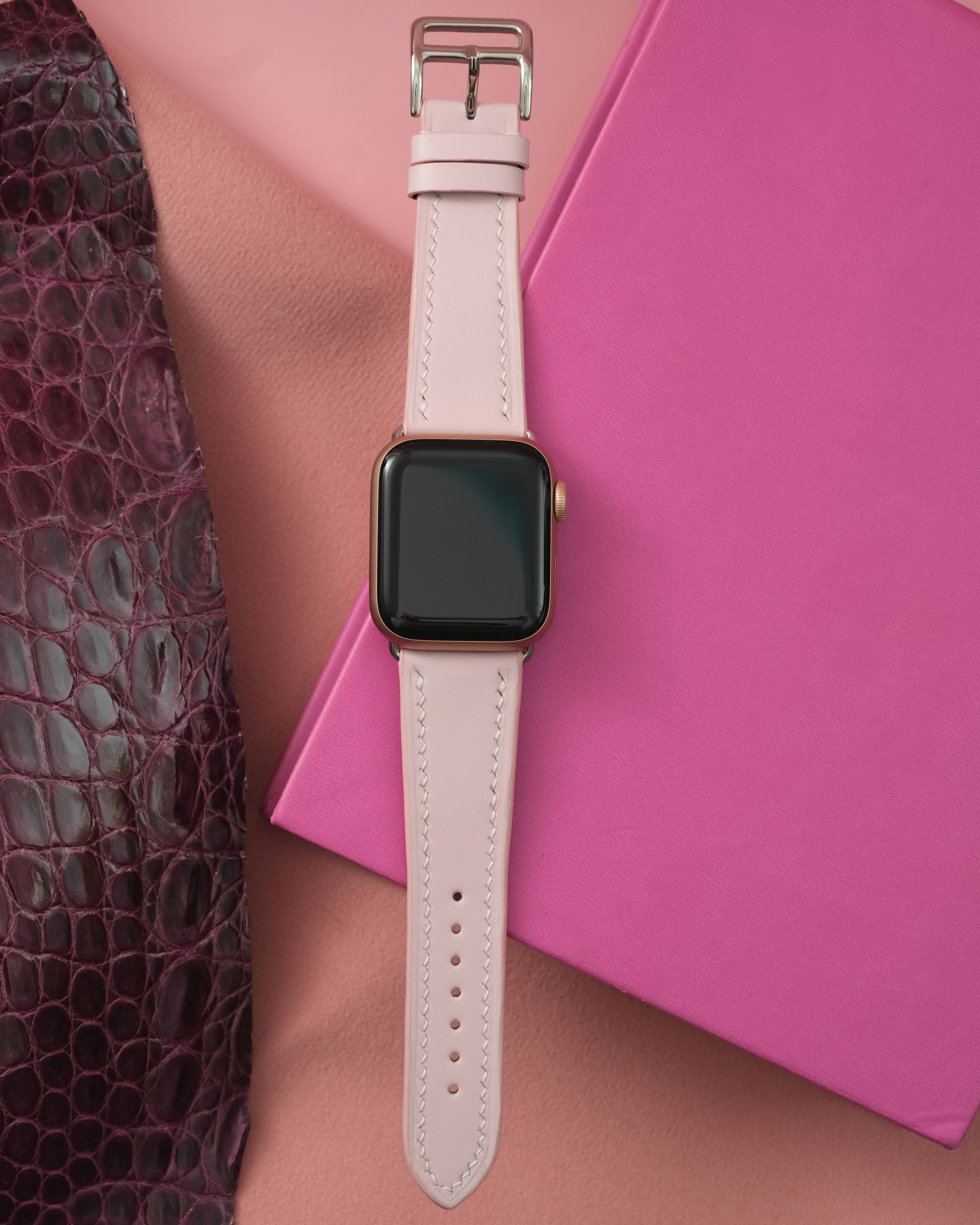 Bespoke Watch Strap in Baby Pink Nappa – Solitaire Official