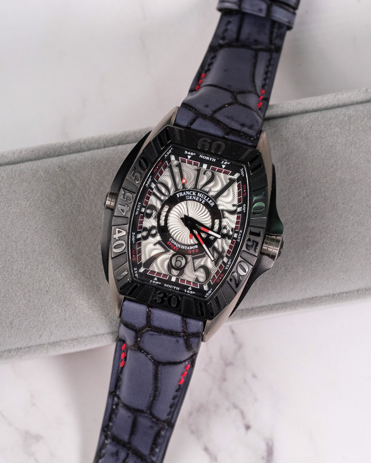 Bespoke Watch Strap in Grey Rubbed Off Crocodile – Solitaire Official