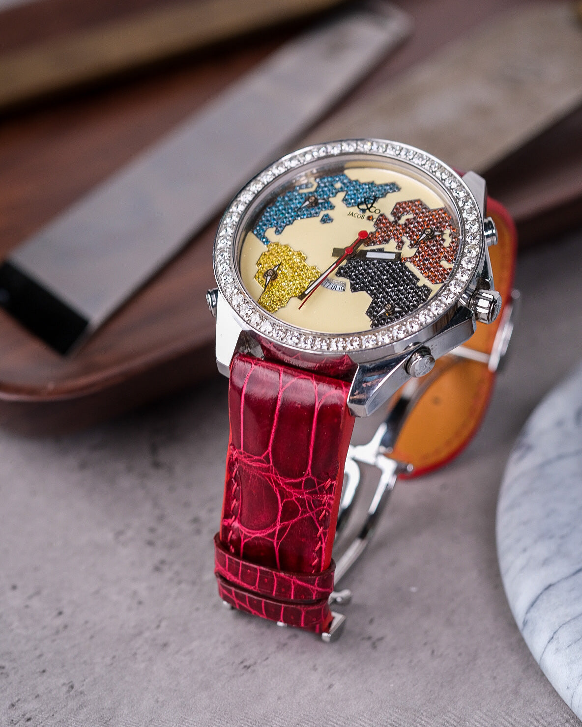 Bespoke Watch Strap in Blood Red Crocodile – Solitaire Official