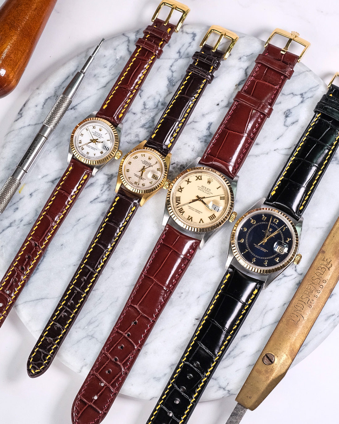 Bespoke Watch Straps in Chestnut Brown, Chocolate Brown, Dark Brown ...