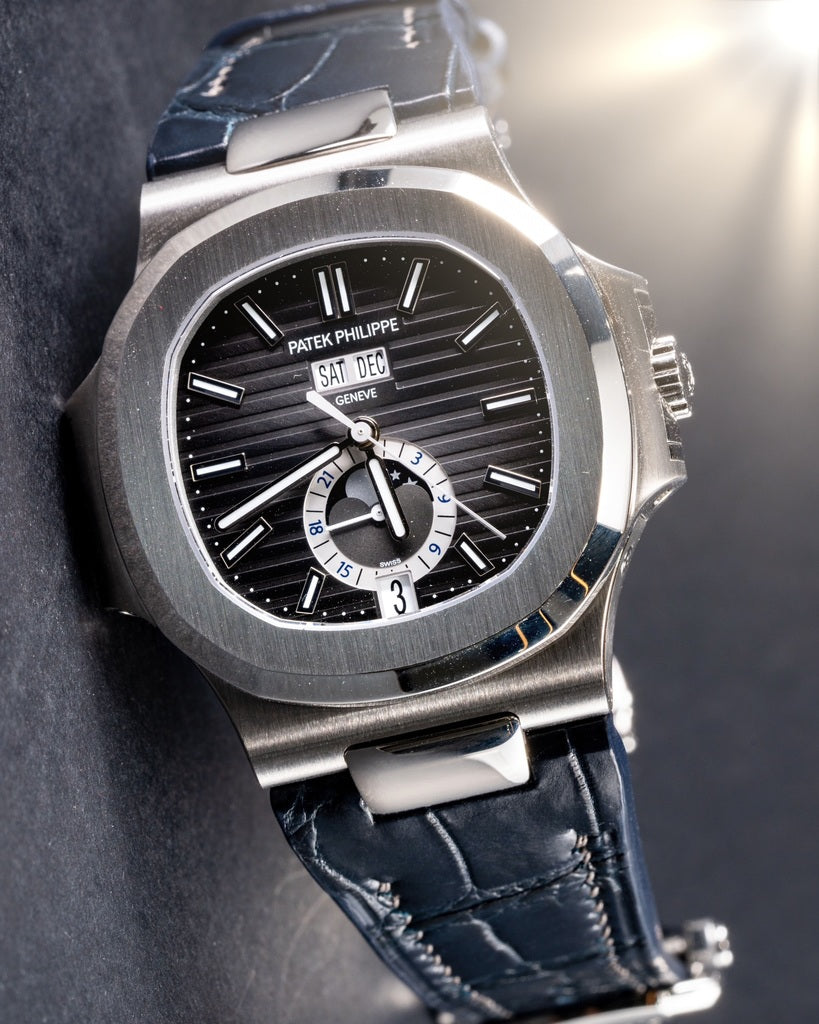 Bespoke Watch Strap in Navy Blue Crocodile – Solitaire Official