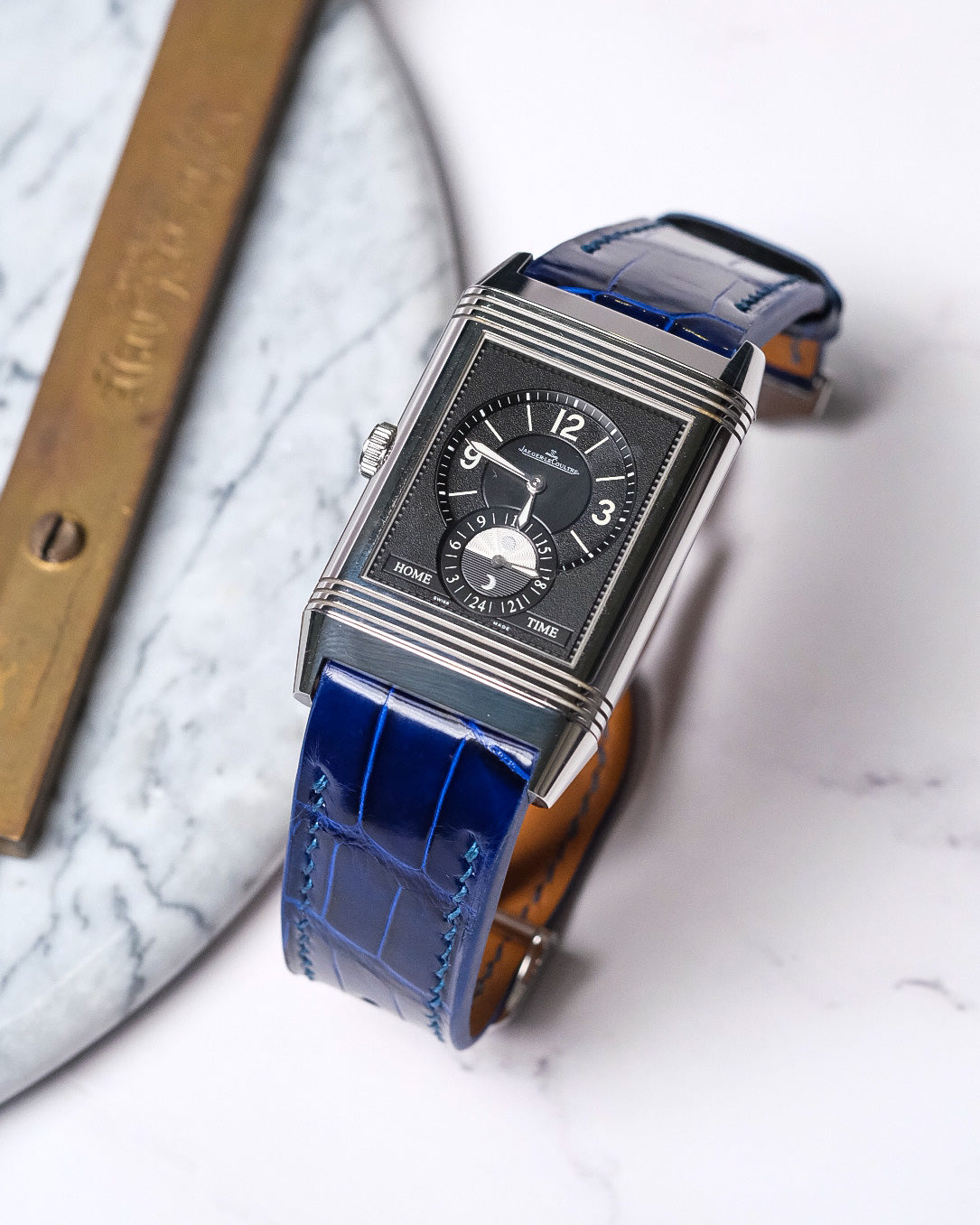 Bespoke Watch Strap in Electric Blue Crocodile – Solitaire Official