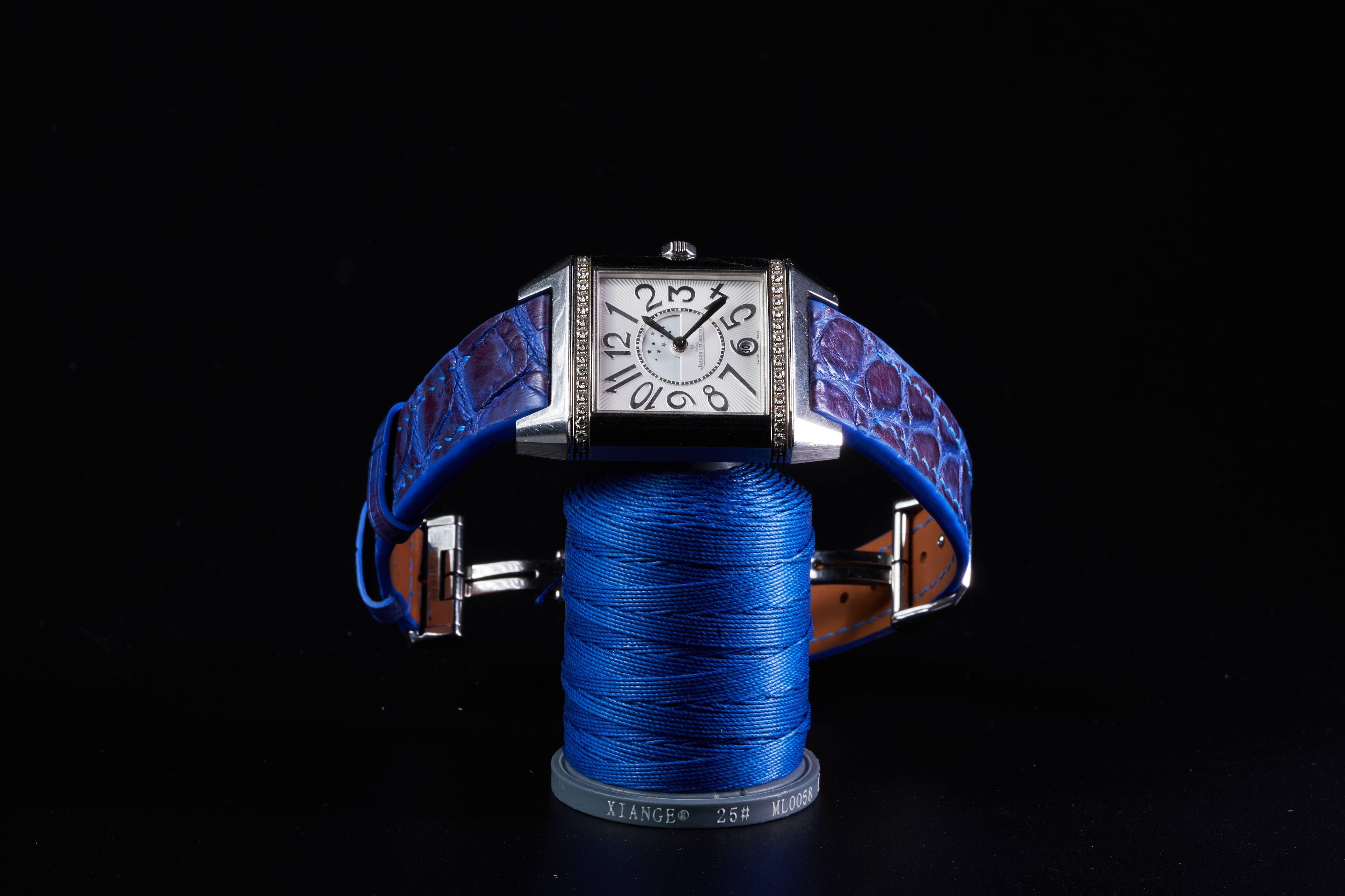 Bespoke Watch Strap in Electric Blue Himalayan Crocodile – Solitaire ...