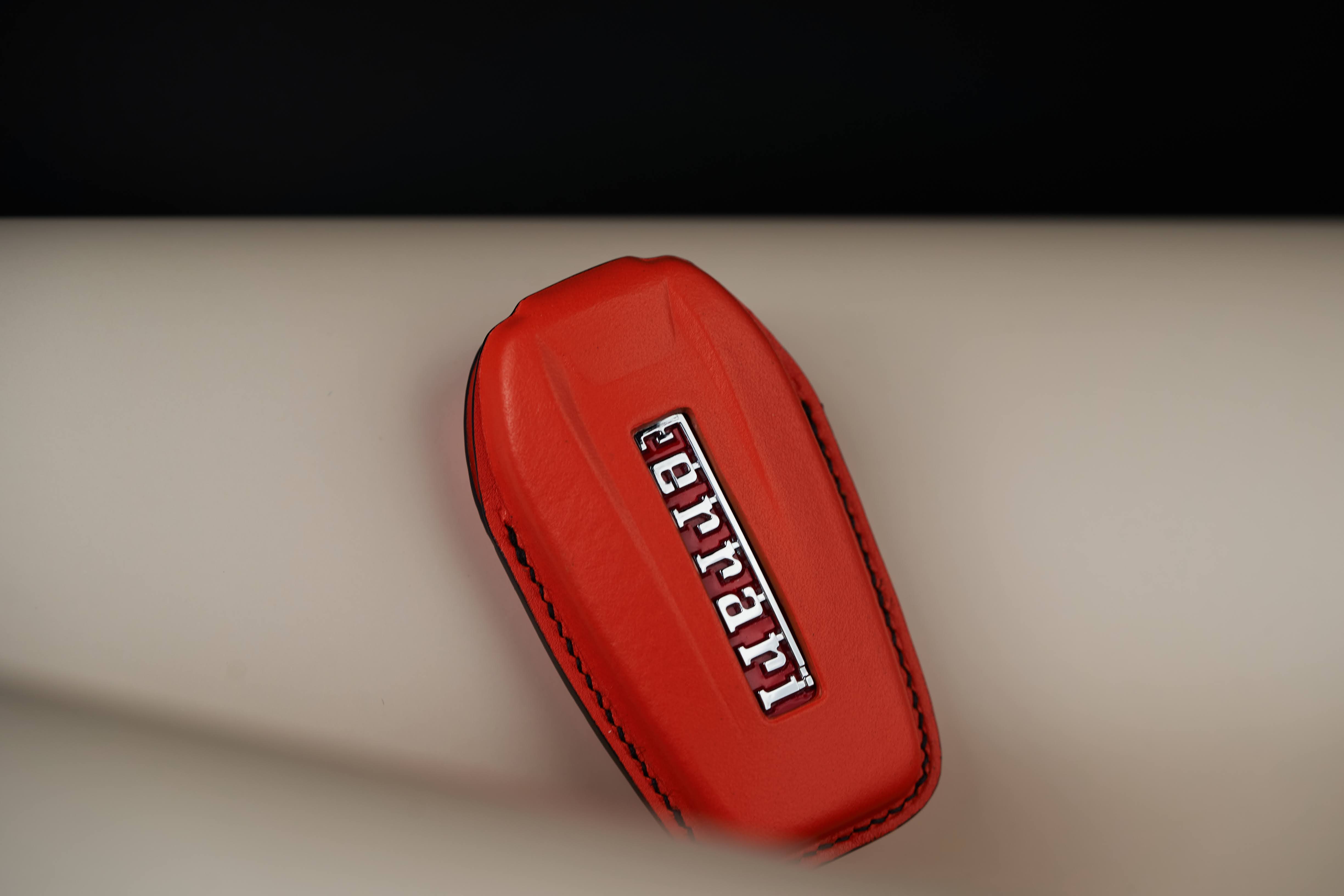 Bespoke Key Fob Cover in Ferrari Red Nappa – Solitaire Official