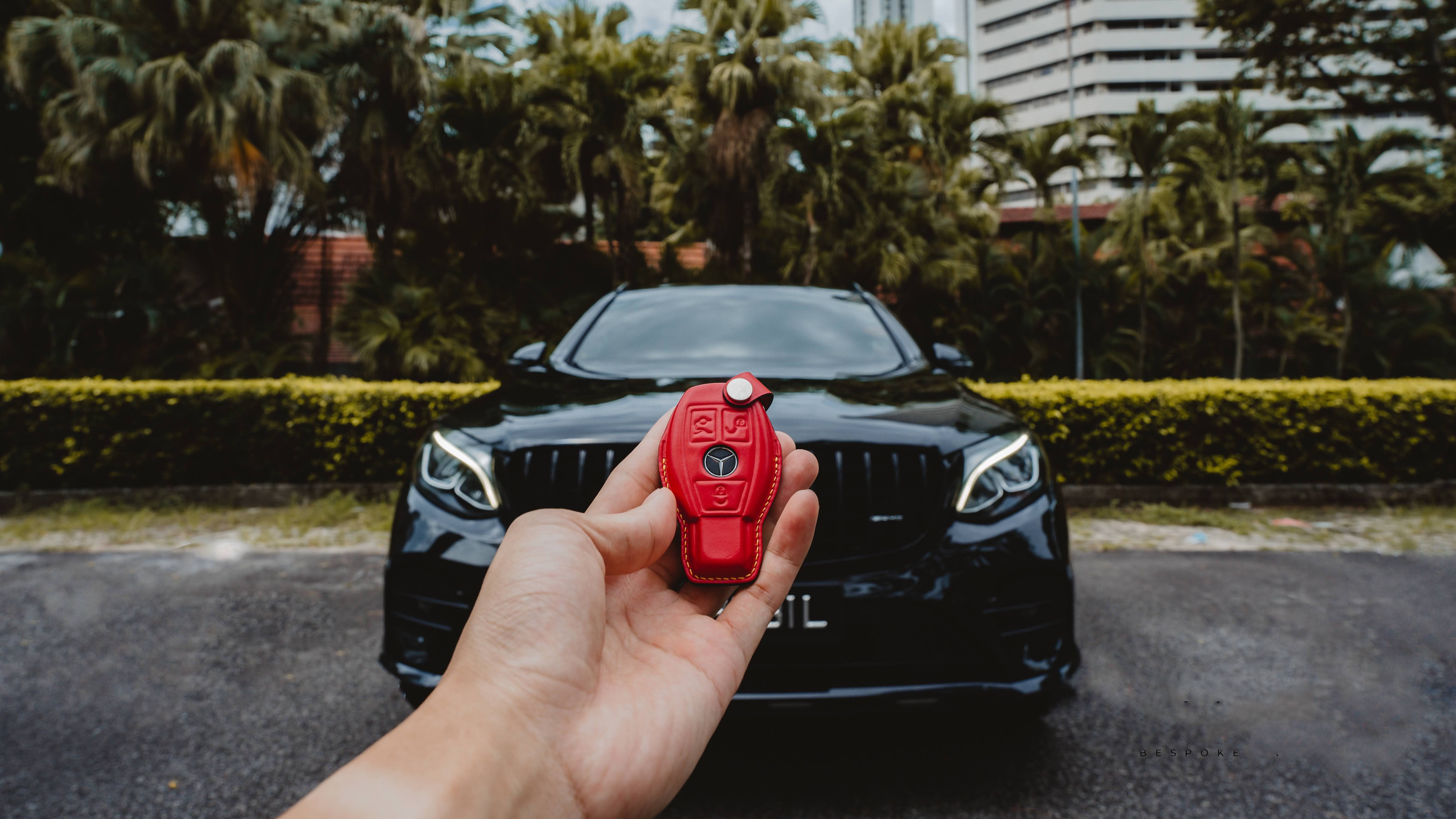 Bespoke Key Fob Cover in Ferrari Red Nappa – Solitaire Official