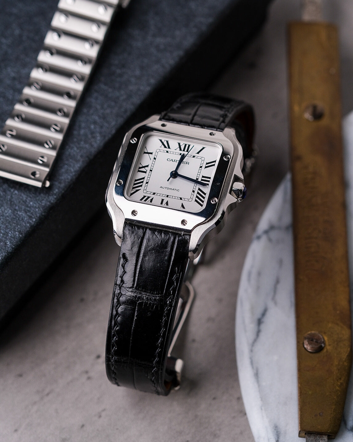 Bespoke Watch Strap in Black Crocodile – Solitaire Official