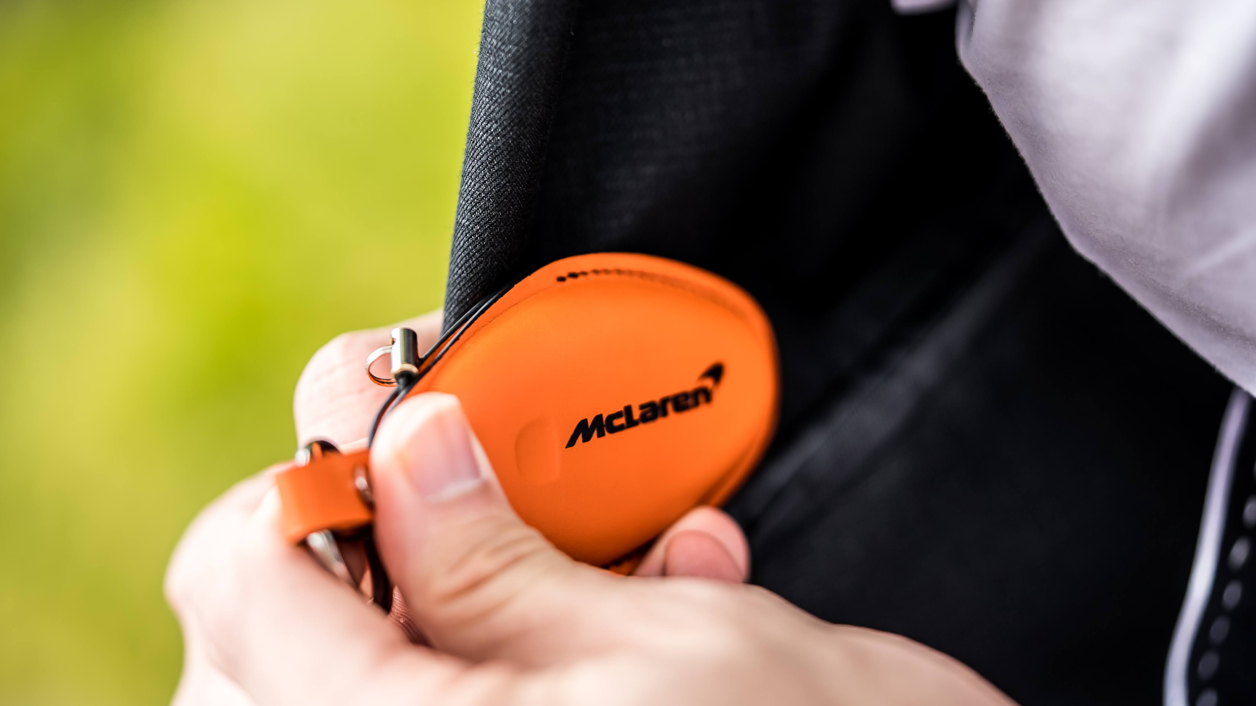 Bespoke Key Fob Cover in Orange Nappa – Solitaire Official
