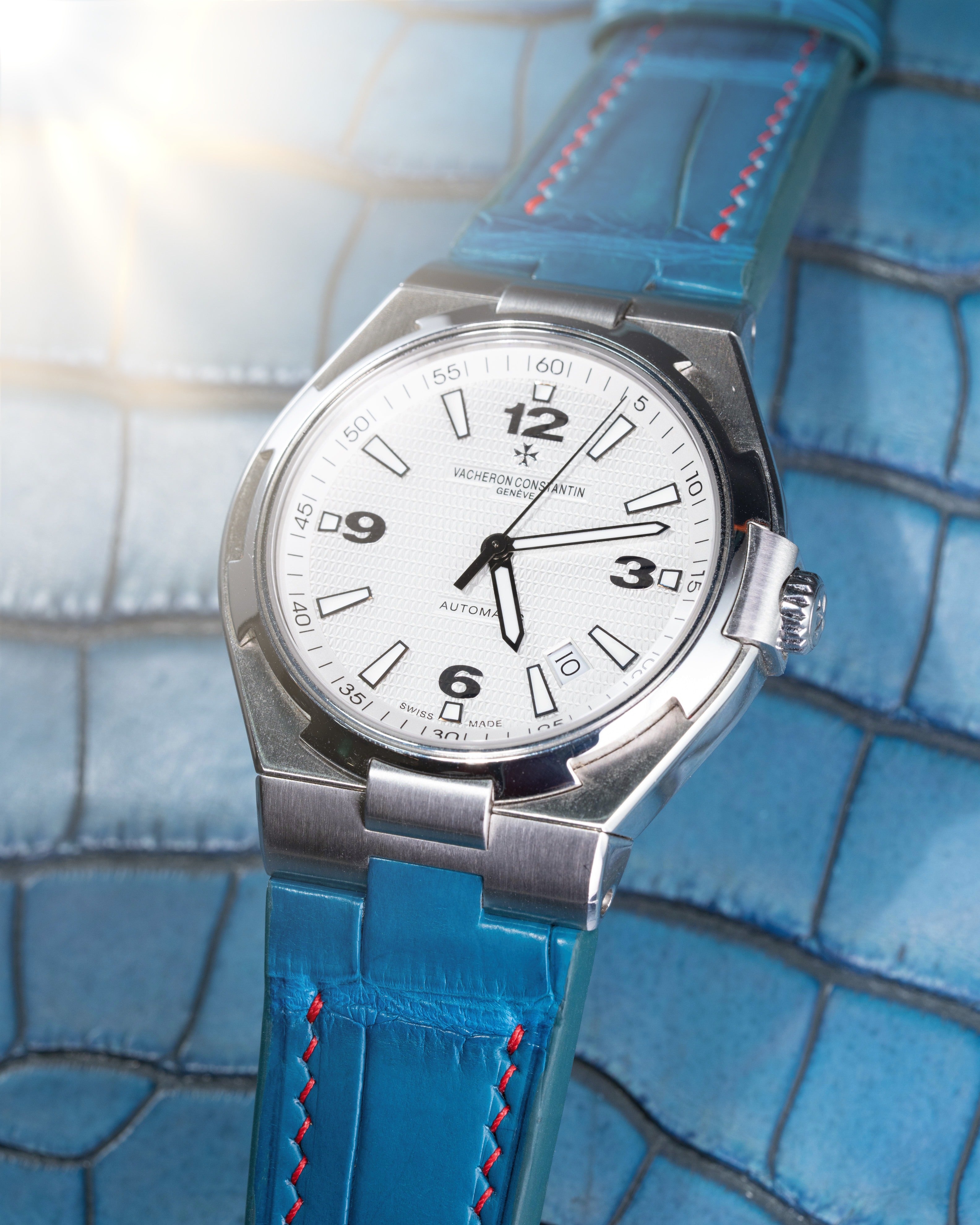 Bespoke Watch Strap in Miami Blue Crocodile – Solitaire Official