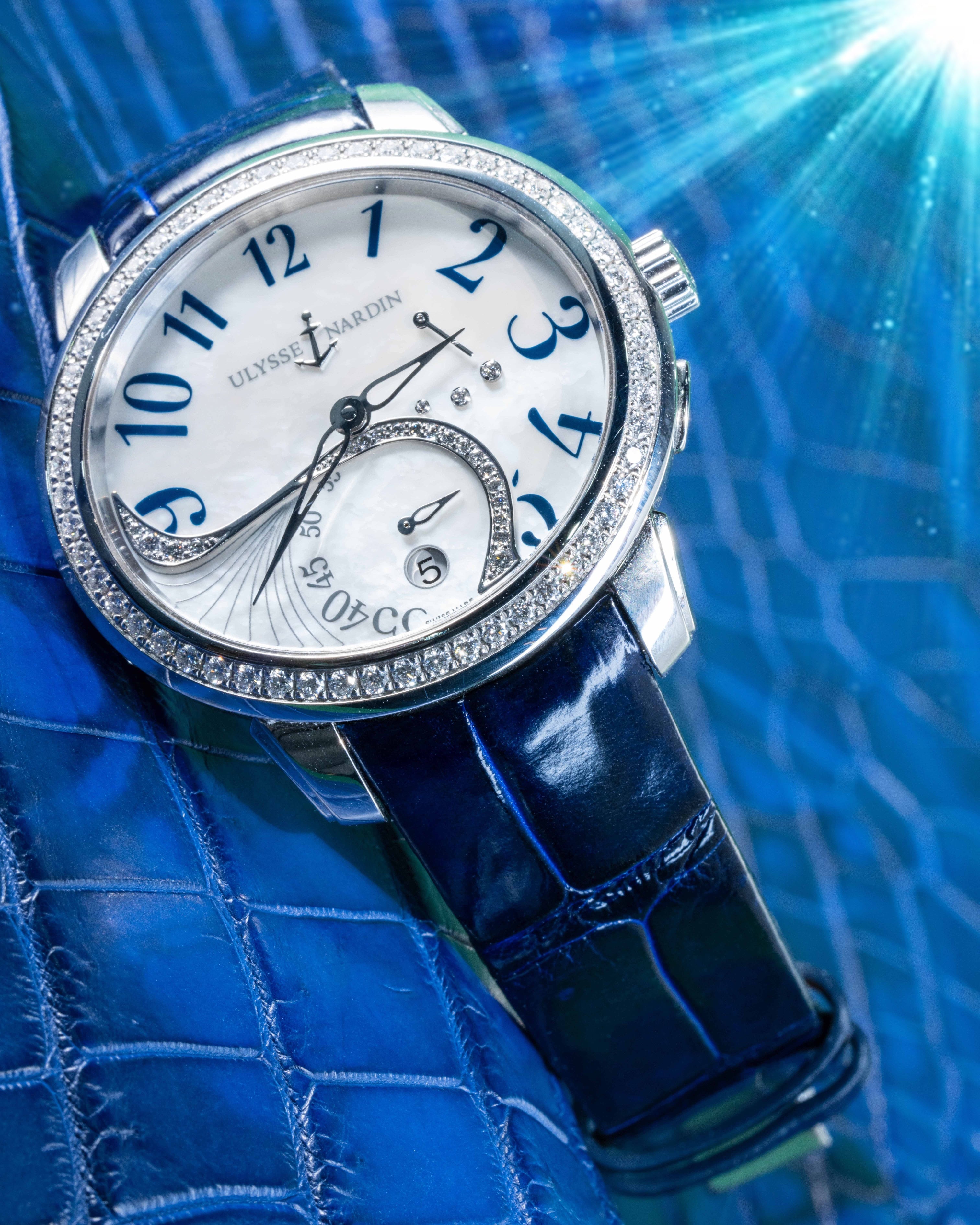 Bespoke Watch Strap in Electric Blue Crocodile – Solitaire Official