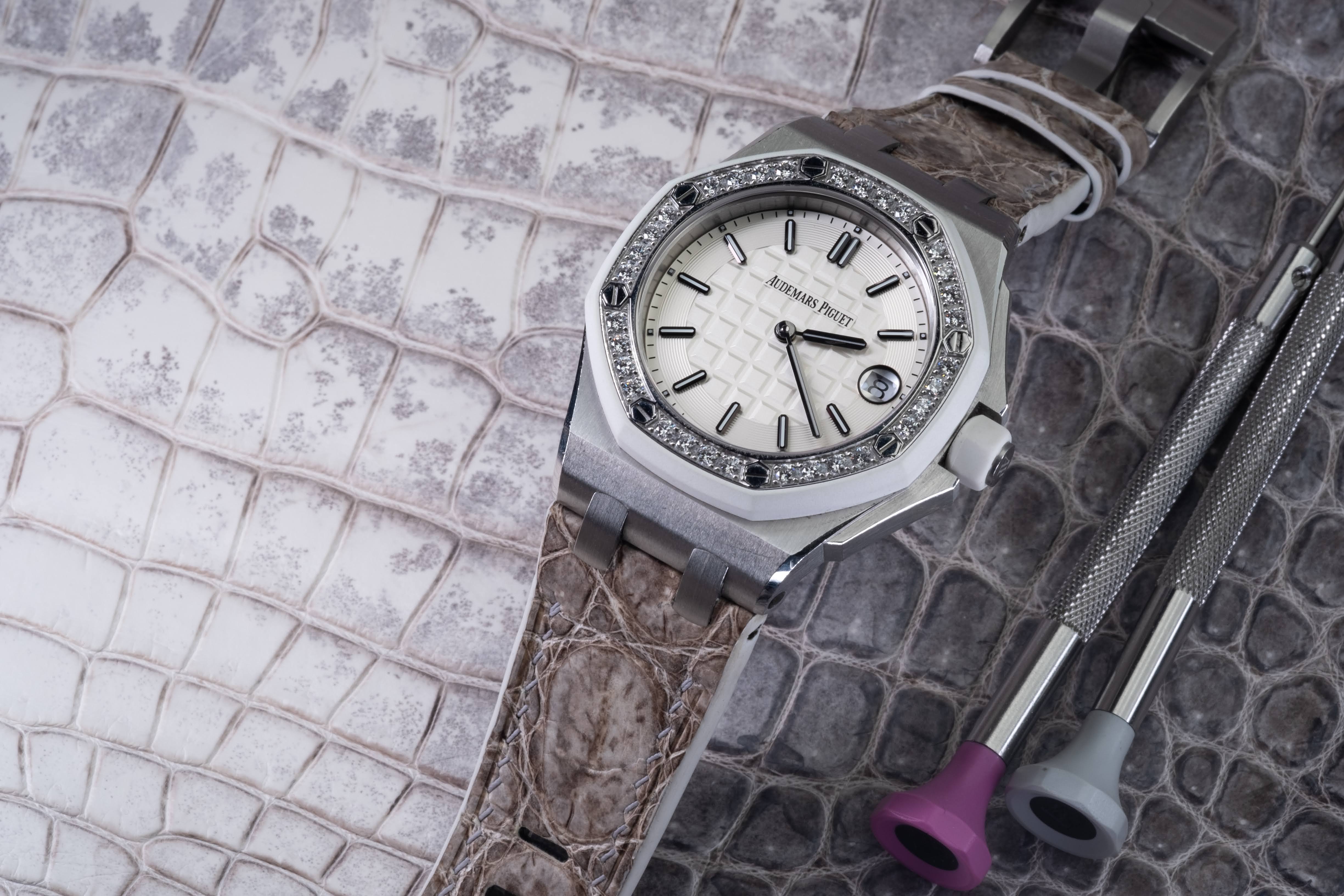 Bespoke Watch Strap in Natural Himalayan Crocodile – Solitaire Official