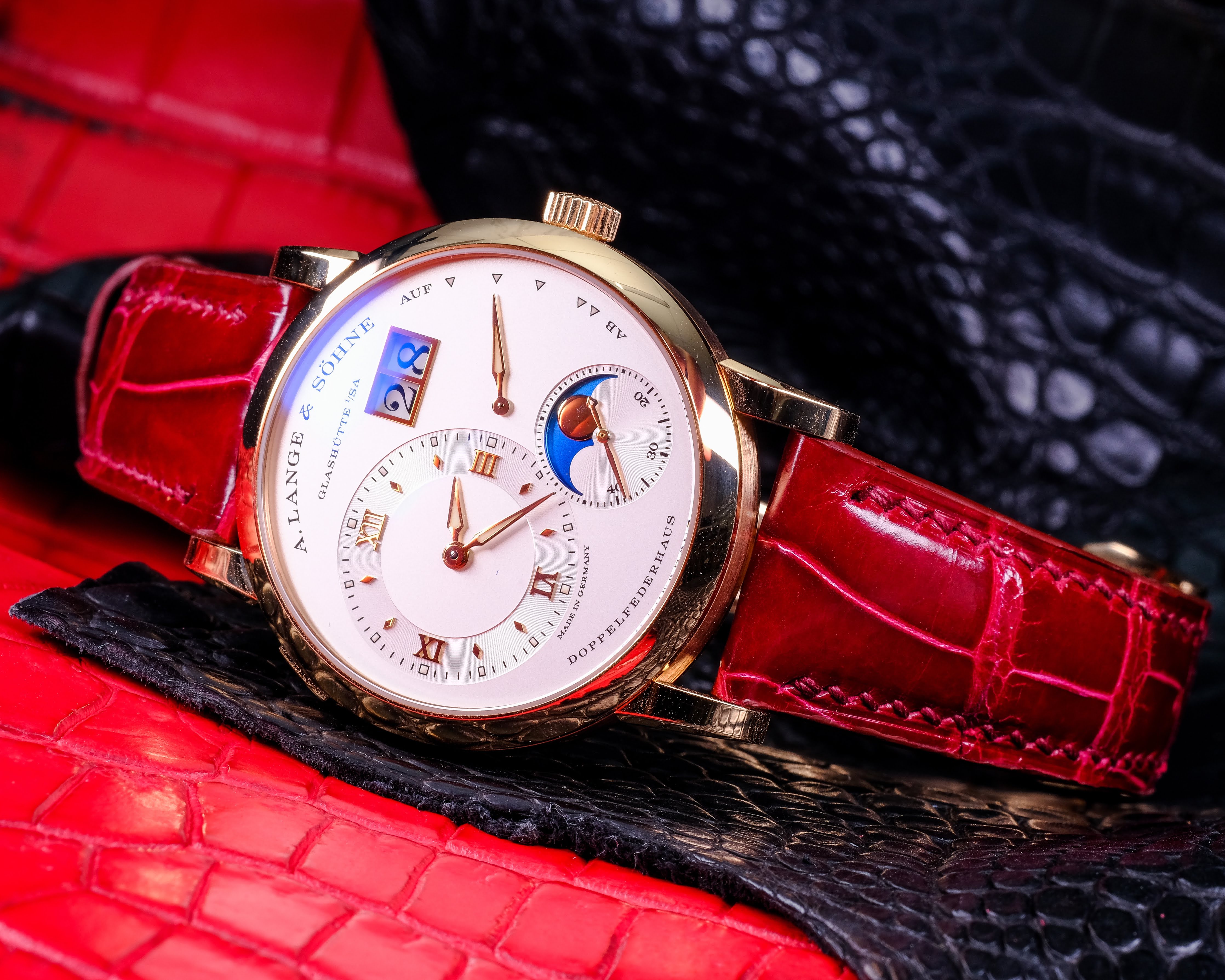 Bespoke Watch Strap in Blood Red Crocodile – Solitaire Official