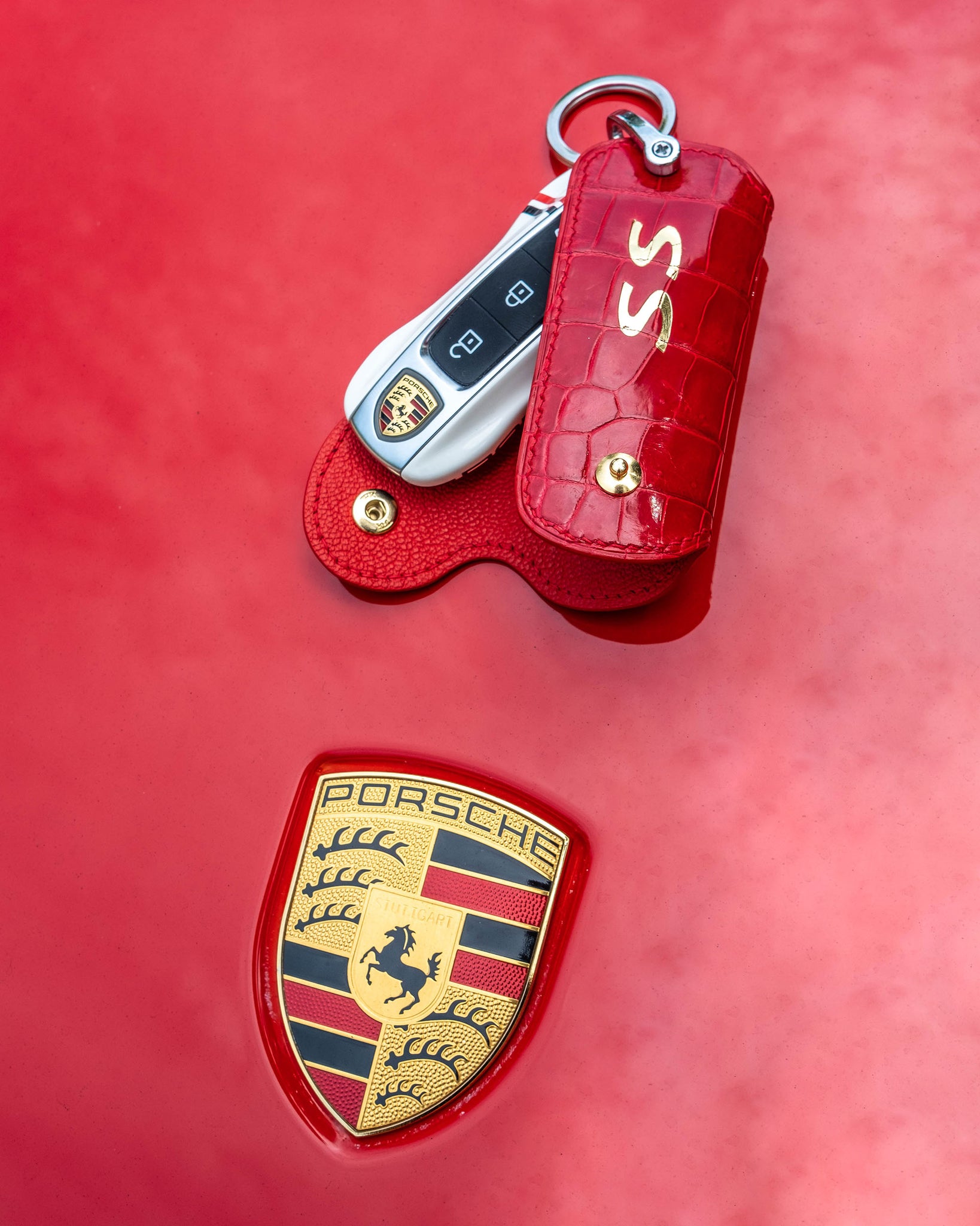 Bespoke Key Wrap in Red Crocodile – Solitaire Official