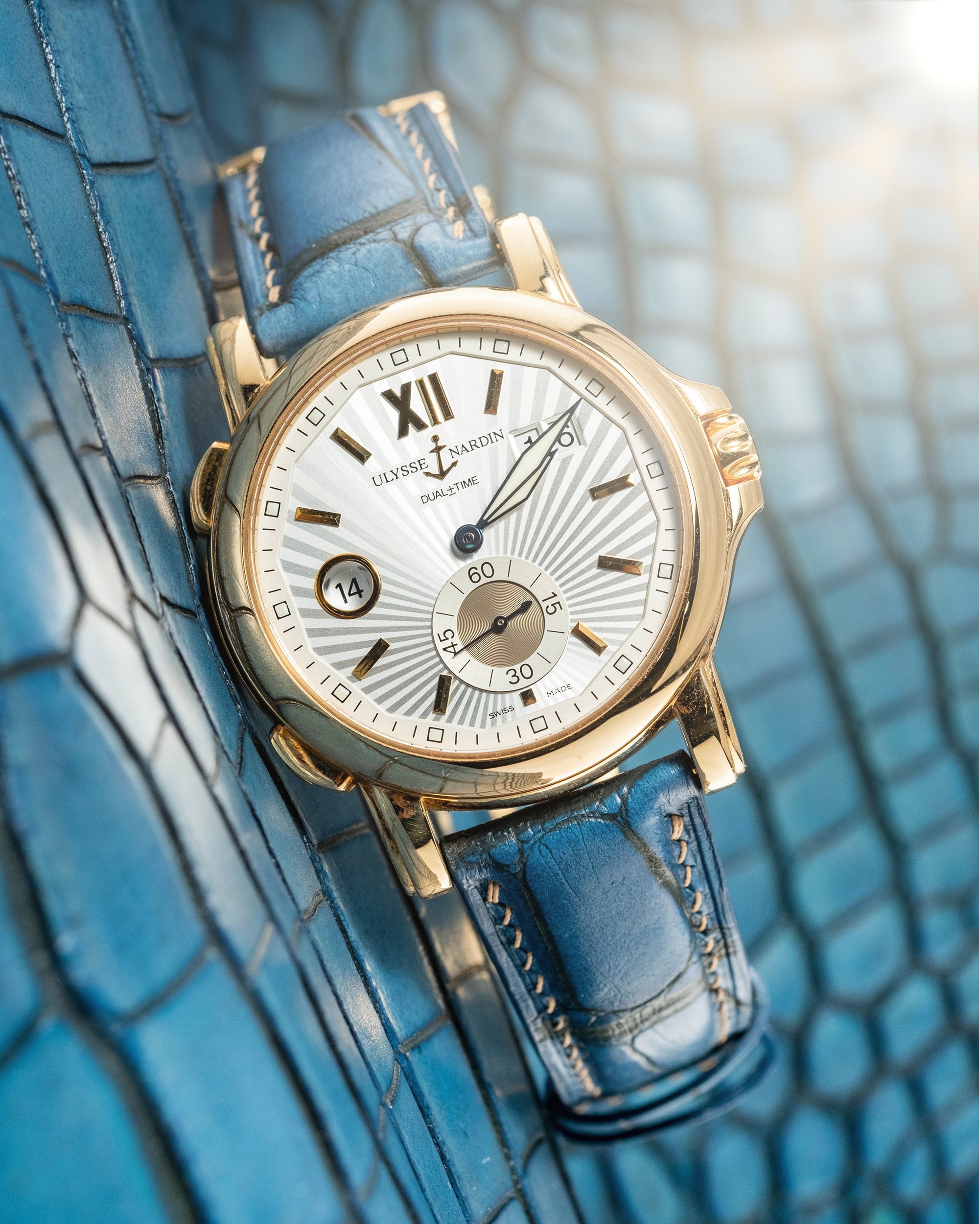 Bespoke Watch Strap in Ceramic Blue Alligator – Solitaire Official