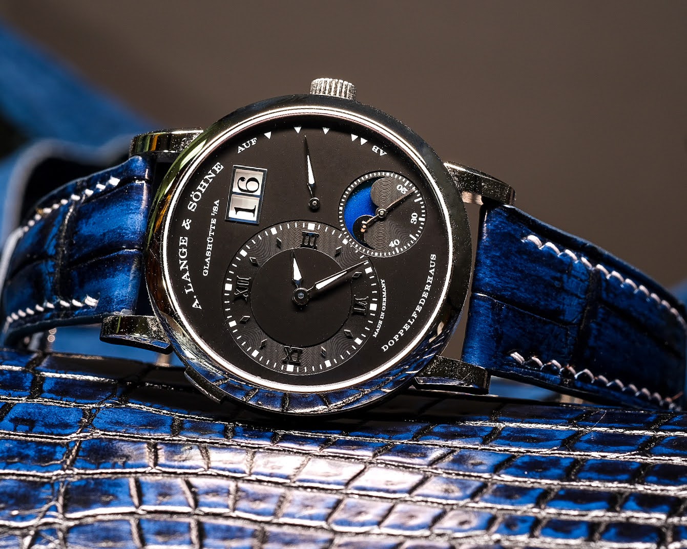 Bespoke Watch Strap in 2 Tone Blue Crocodile – Solitaire Official