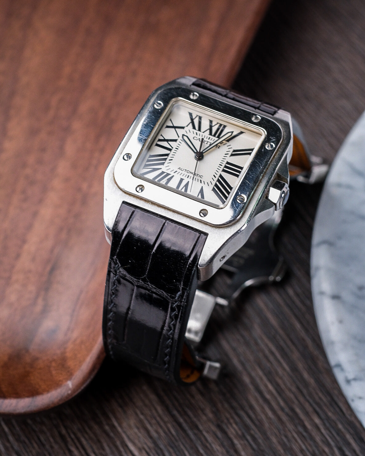 Bespoke Watch Strap in Black Crocodile – Solitaire Official