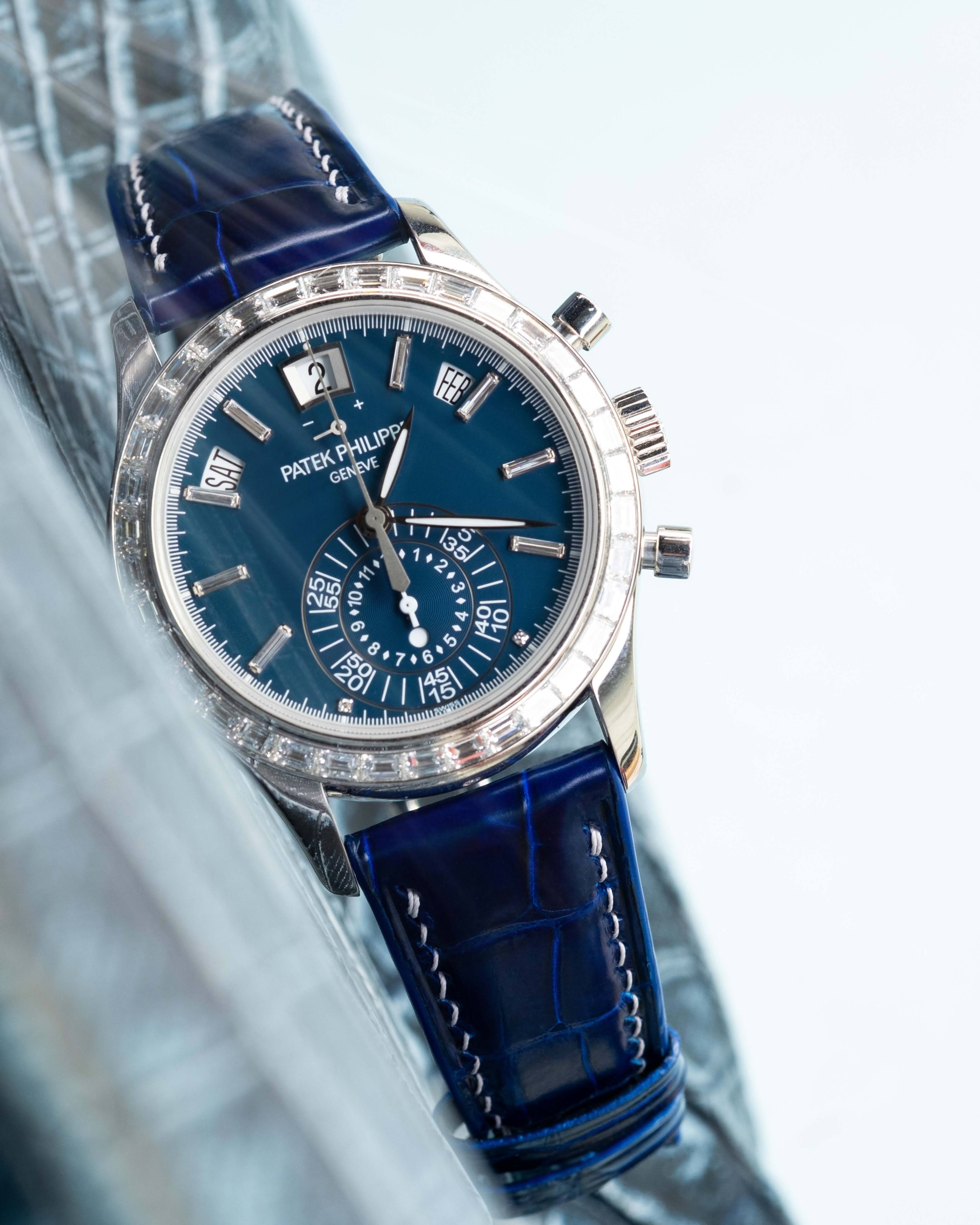 Bespoke Watch Strap in Electric Blue Crocodile – Solitaire Official