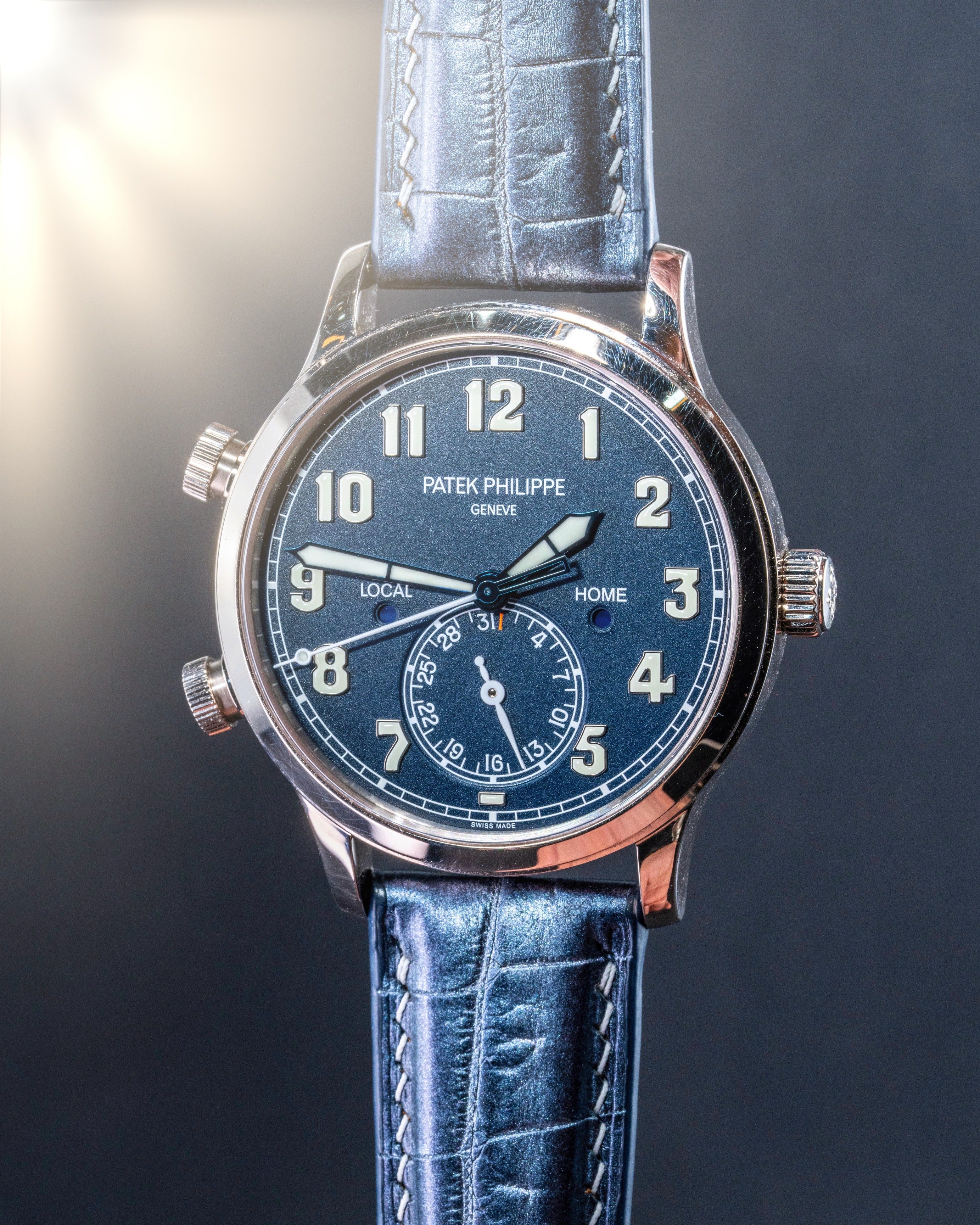 Bespoke Watch Strap in Metallic Black Crocodile – Solitaire Official