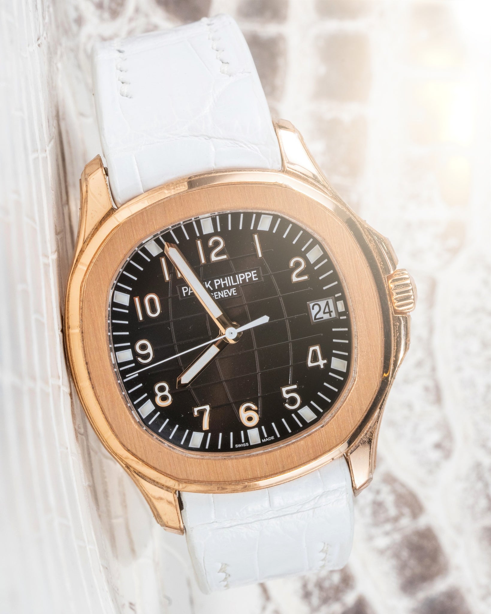 Bespoke Watch Strap in Snowy White Crocodile – Solitaire Official